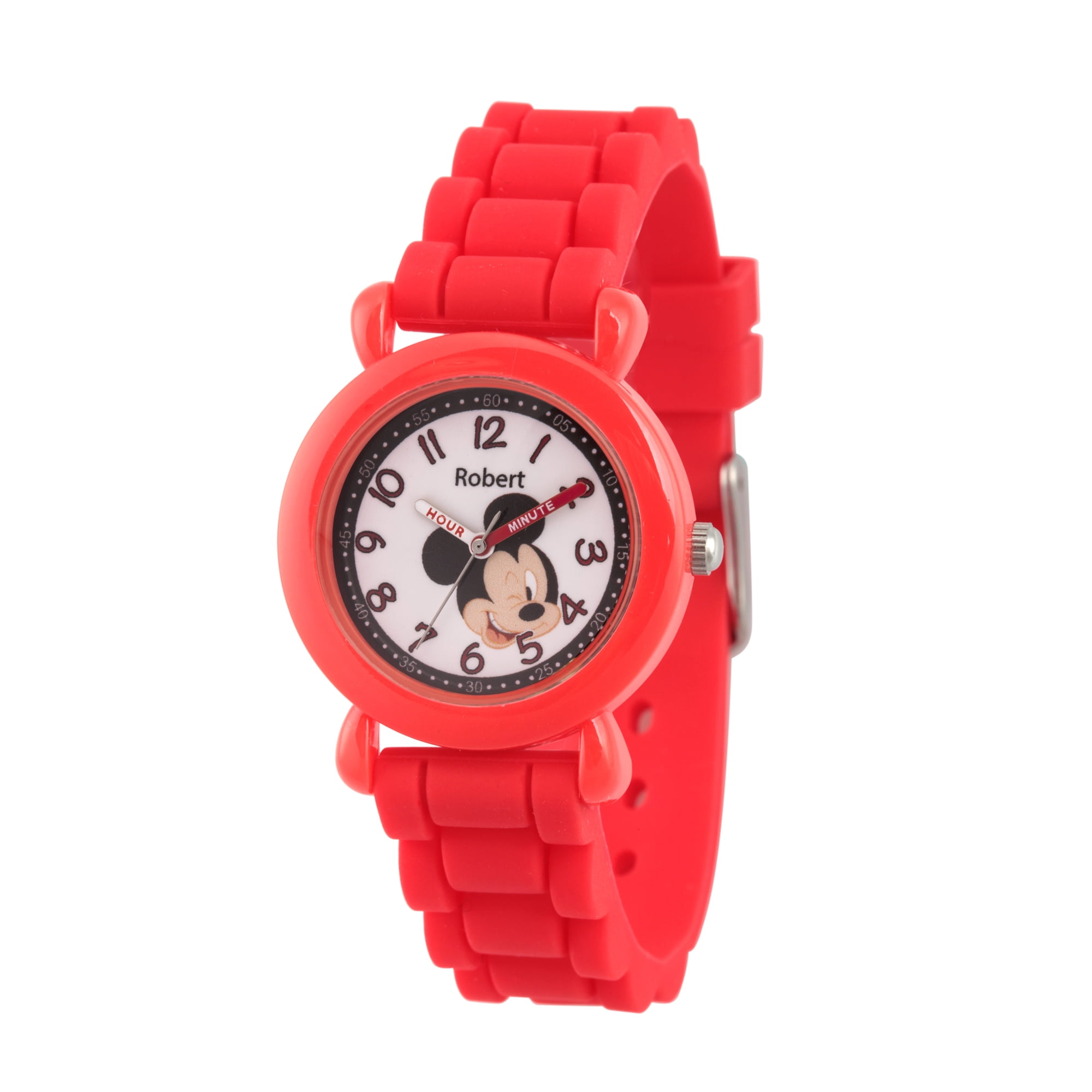Disney Mickey Mouse Boys' Red Plastic Watch, 1-Pack - Walmart.com