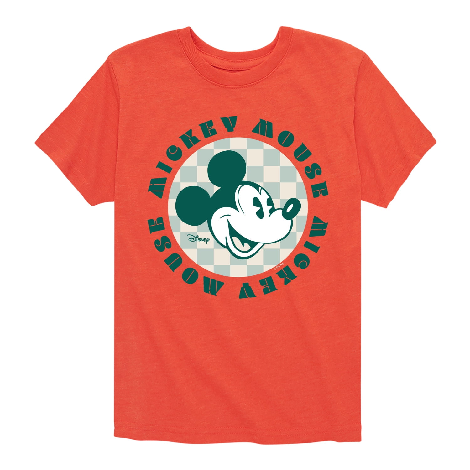 Disney - Mickey Mouse Checker Badge - Toddler & Youth Short Sleeve ...