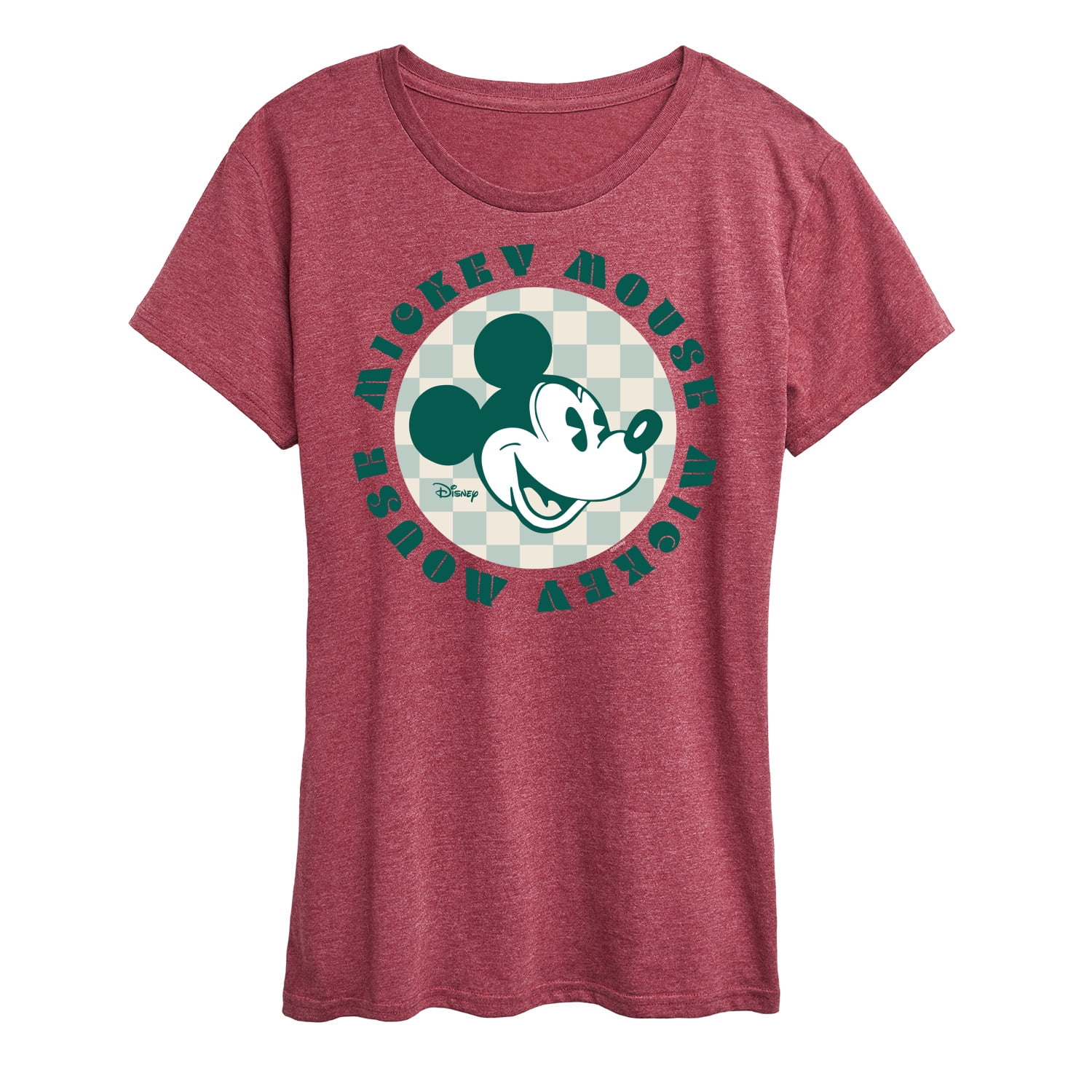 Disney - Mickey Mouse Checker Badge - Women's Short Sleeve Graphic T ...