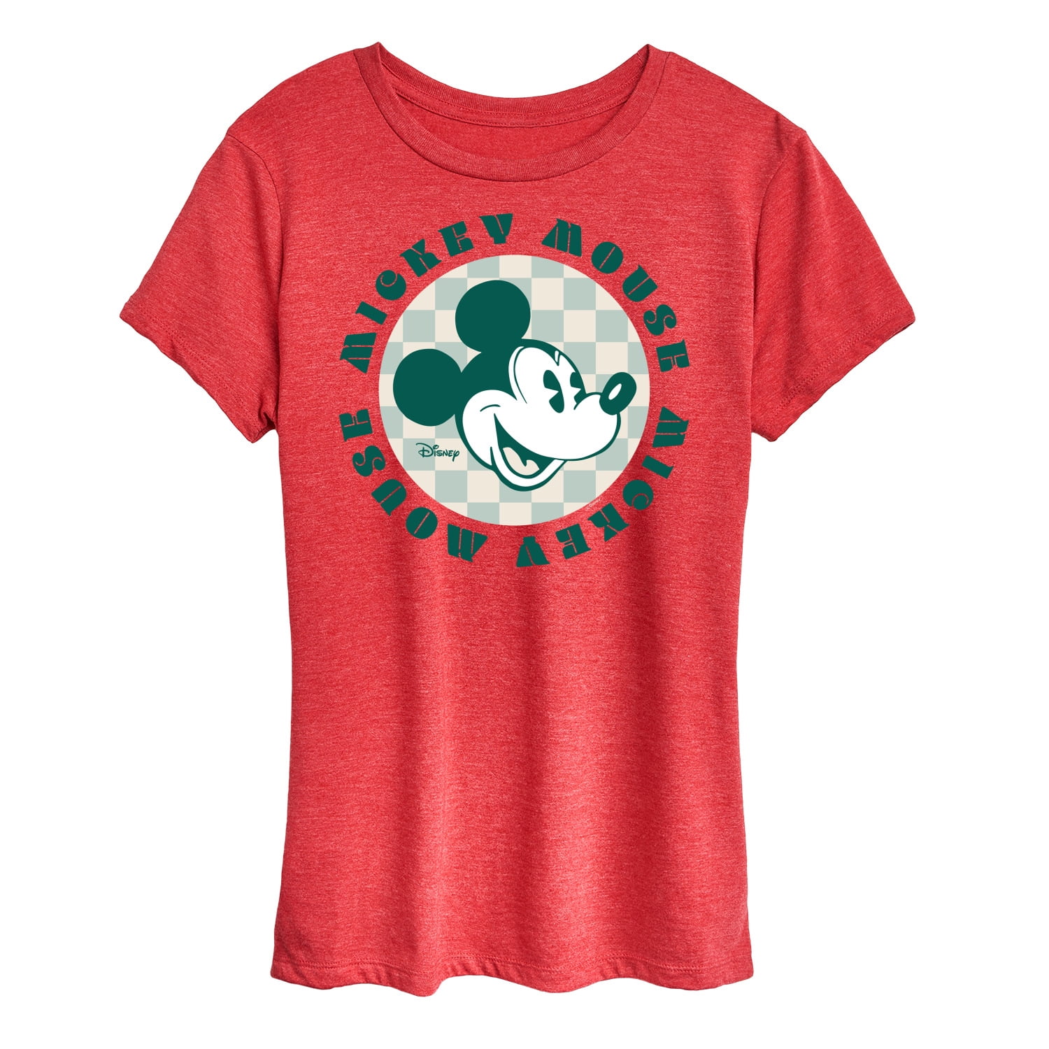 Disney - Mickey Mouse Checker Badge - Women's Short Sleeve Graphic T ...