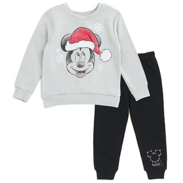 Disney Mickey Mouse Christmas Fleece Sweatshirt and Jogger Pants Outfit ...