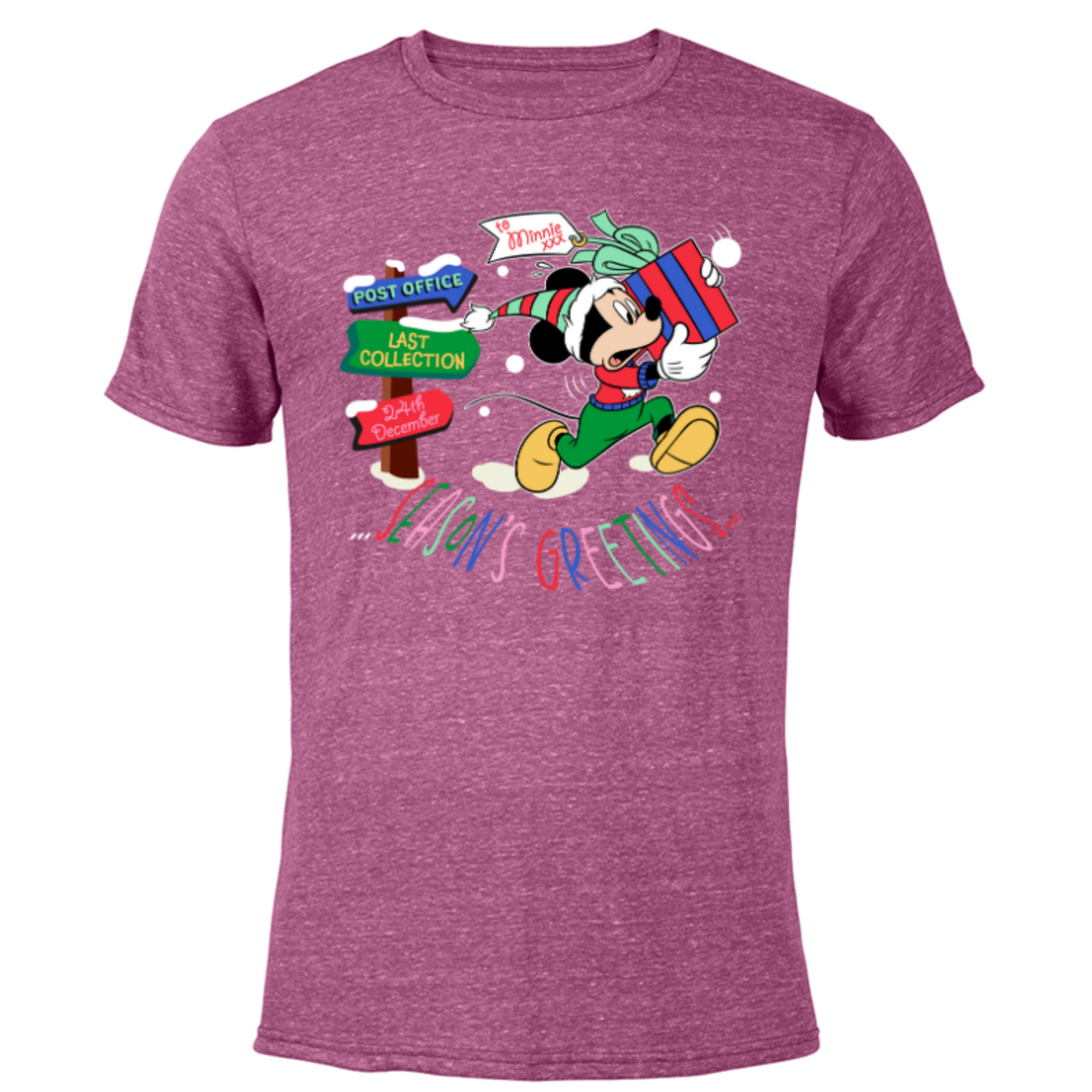 Disney Mickey Mouse Christmas Holiday Gift Running Late - Short Sleeve ...