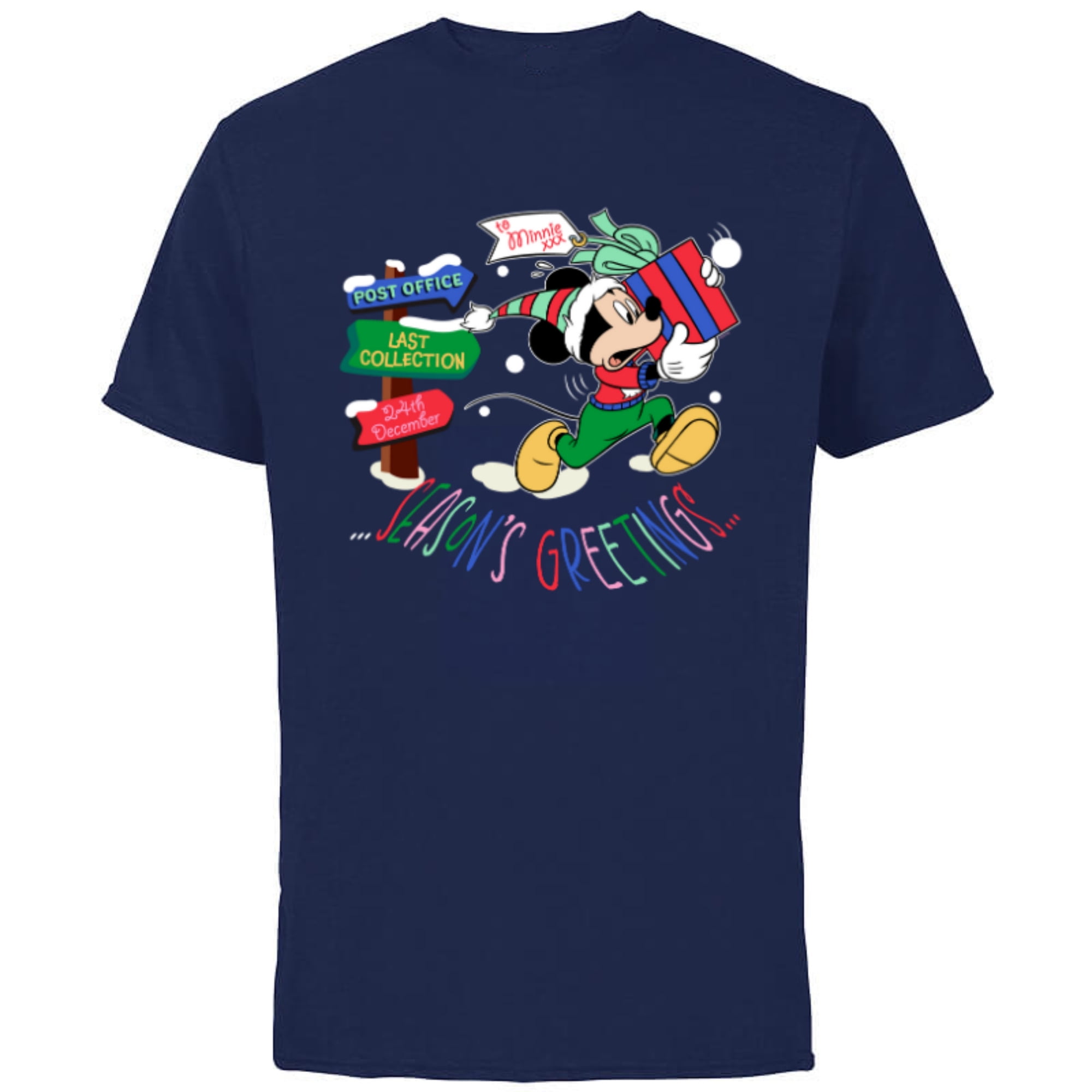 Disney Mickey Mouse Christmas Holiday Gift Running Late - Short Sleeve ...