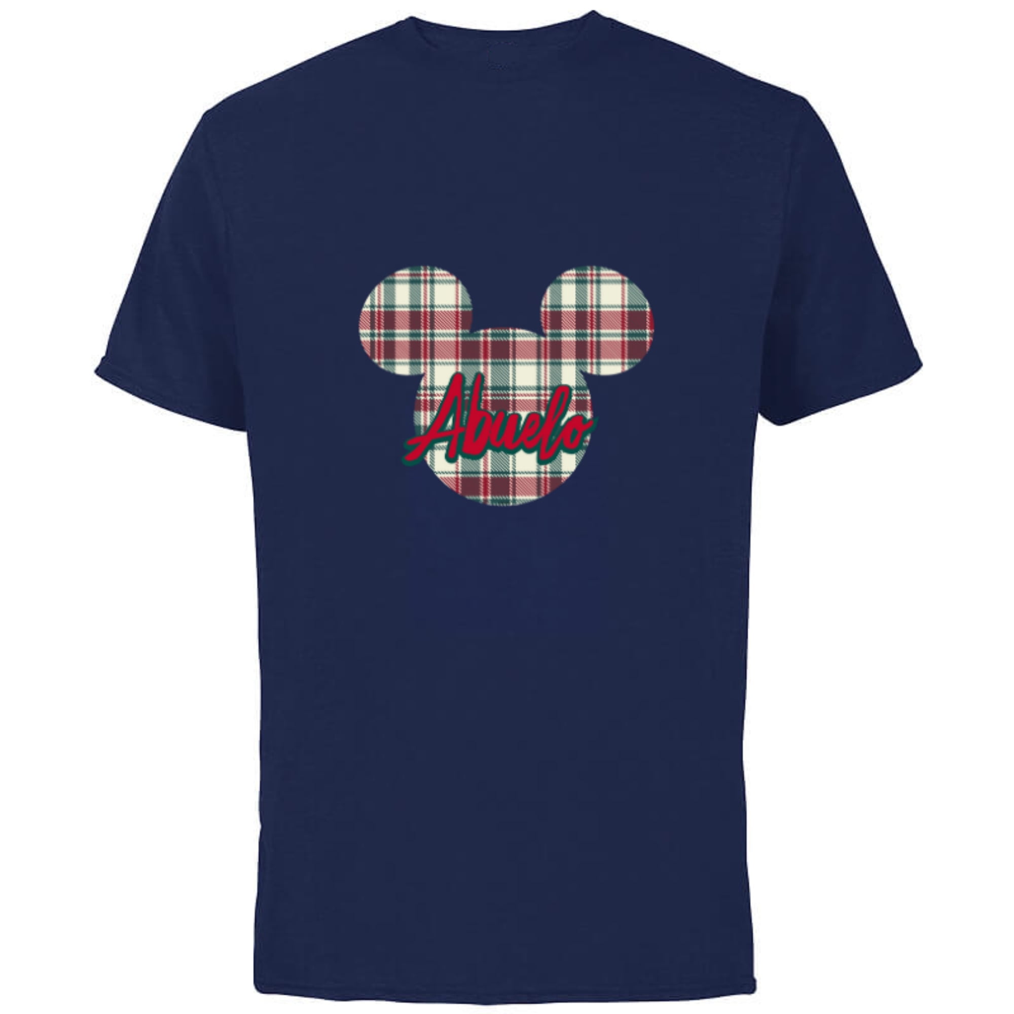 Disney Mickey Mouse Christmas Holiday Plaid for Abuelo - Short Sleeve ...
