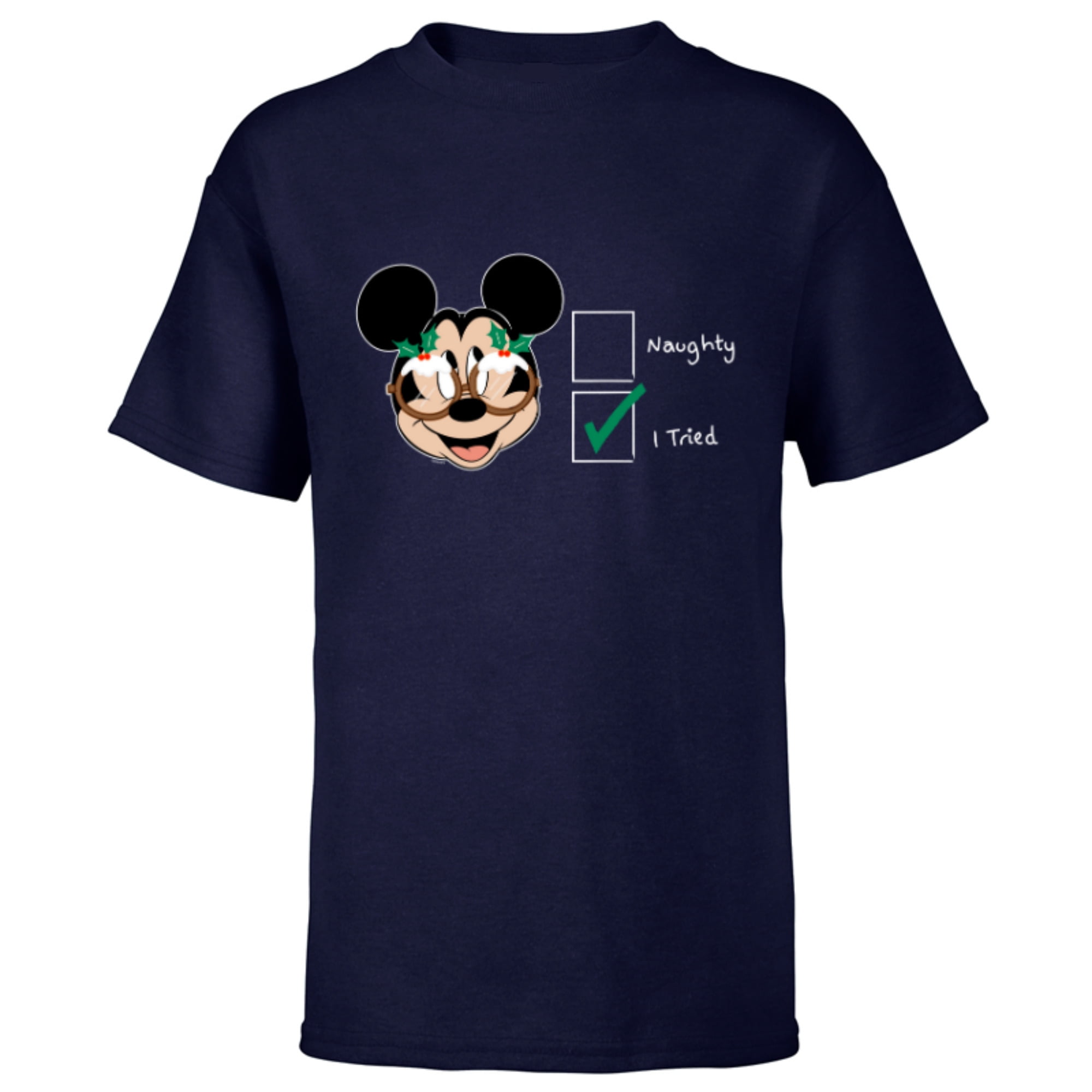 Disney Mickey Mouse Christmas I Tried Not to be Naughty - Short Sleeve ...