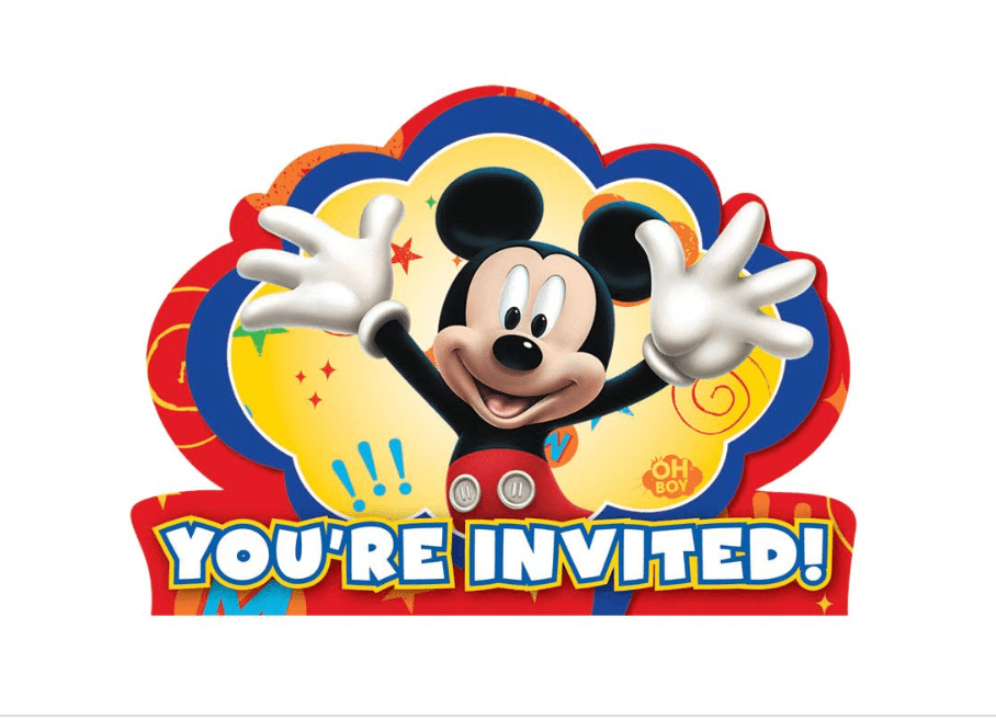 Disney Mickey Mouse Clubhouse Birthday Party Invitations & Envelopes ...