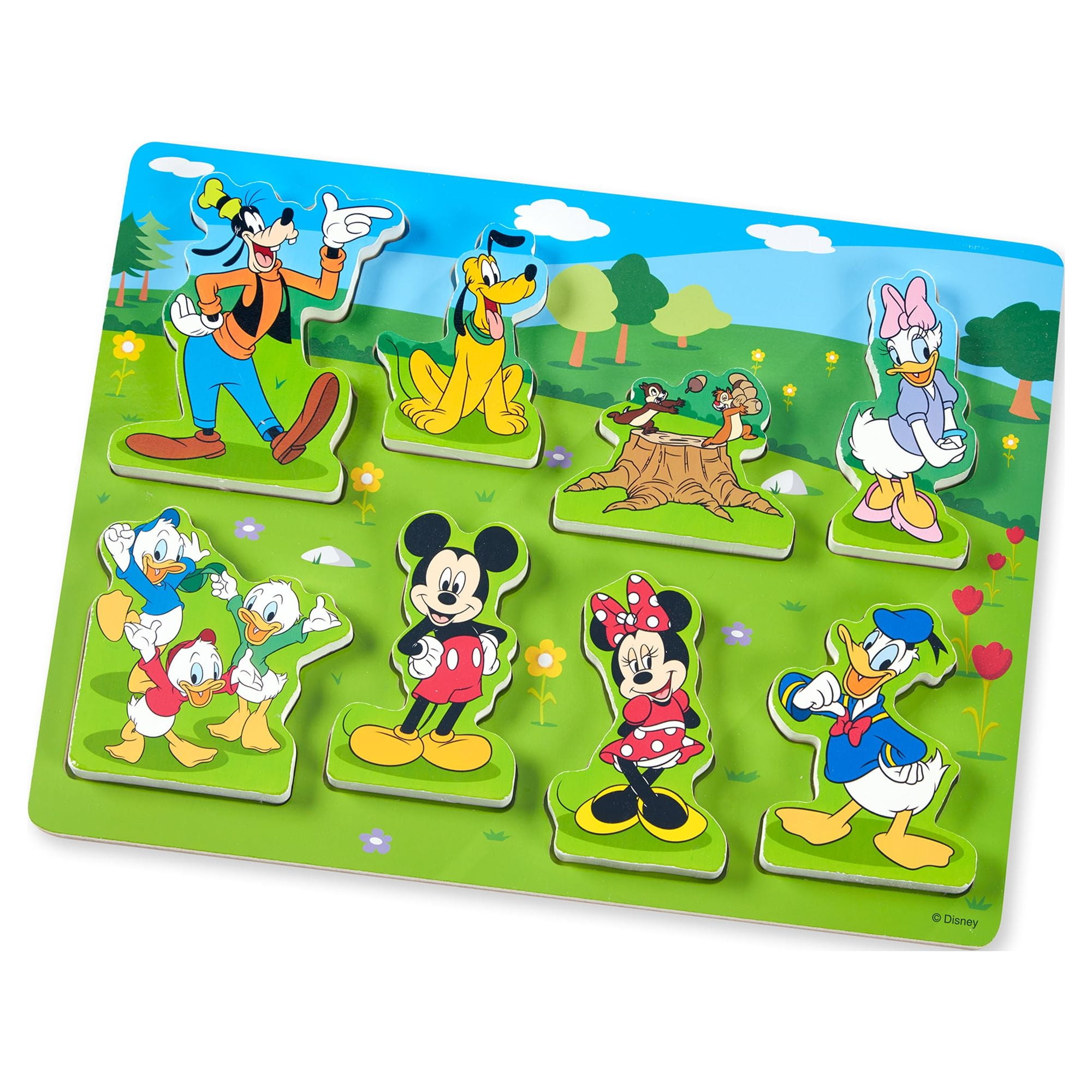 Melissa & Doug Disney Mickey Mouse Wooden Chunky Puzzle (8 pcs ...