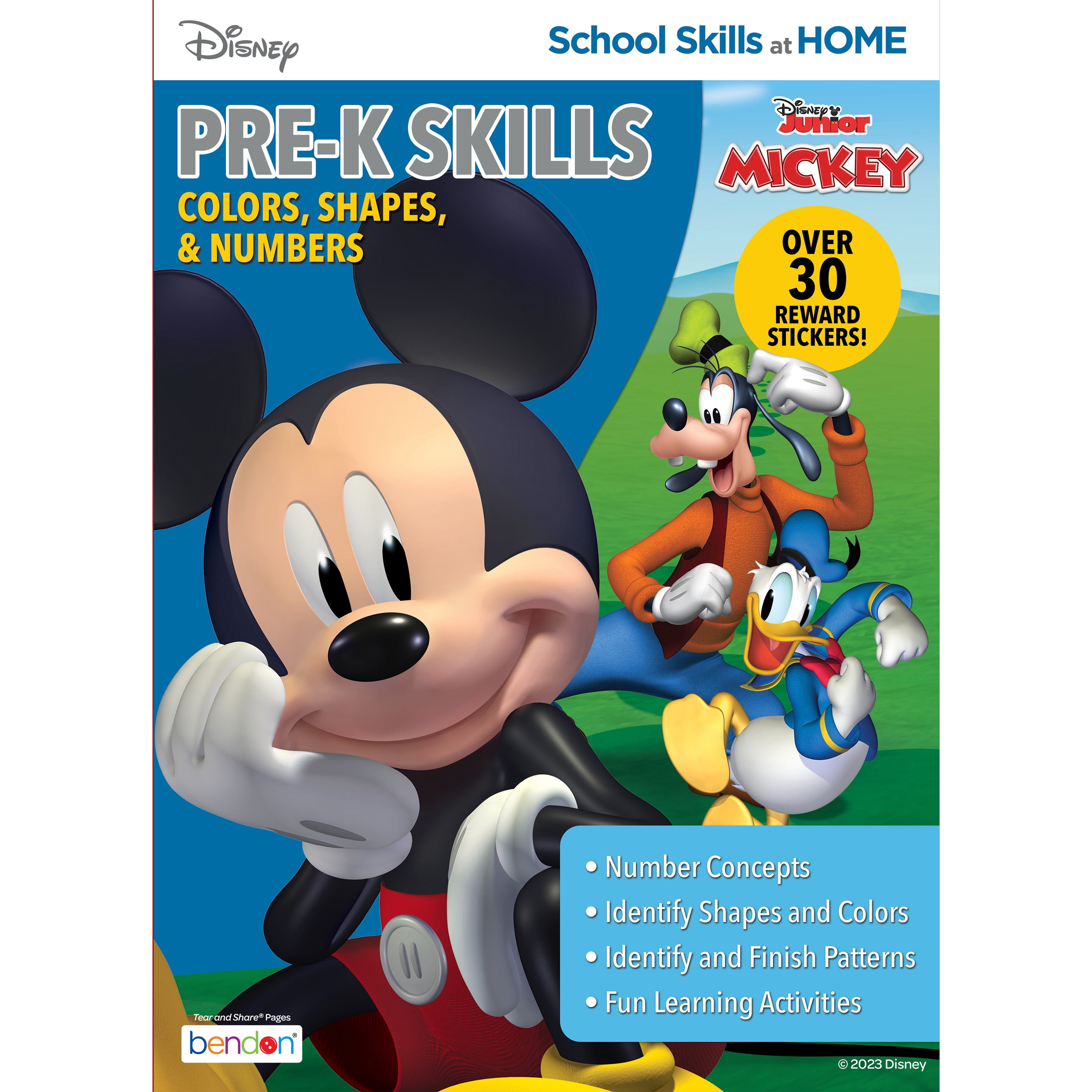 Disney Mickey Mouse Colors, Shapes and Numbers 64-Page Workbook ...