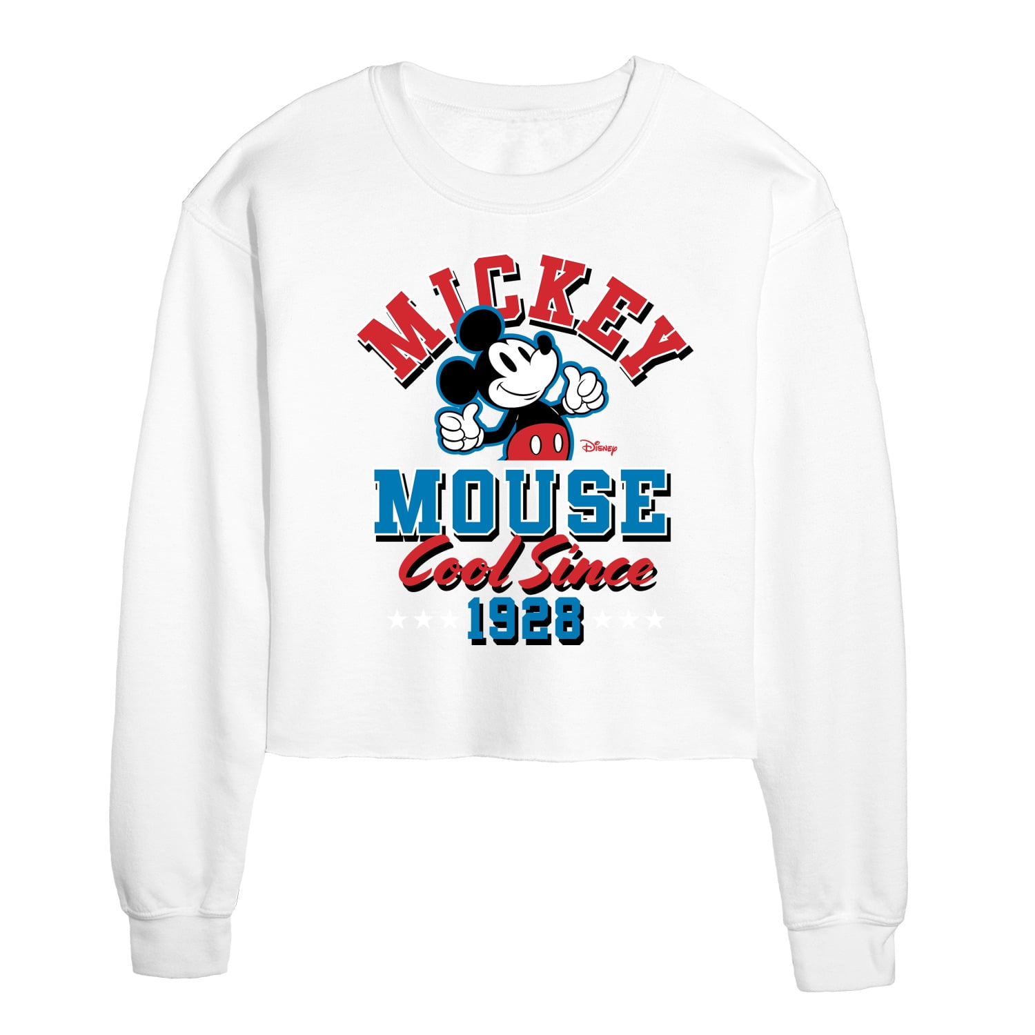 Disney - Mickey Mouse - Cool Since 1928 - Juniors Cropped Crew Neck ...