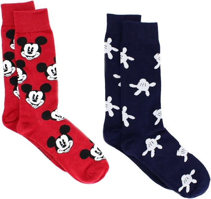 Disney Mickey Mouse Crew Socks (2 pack) - Walmart.com