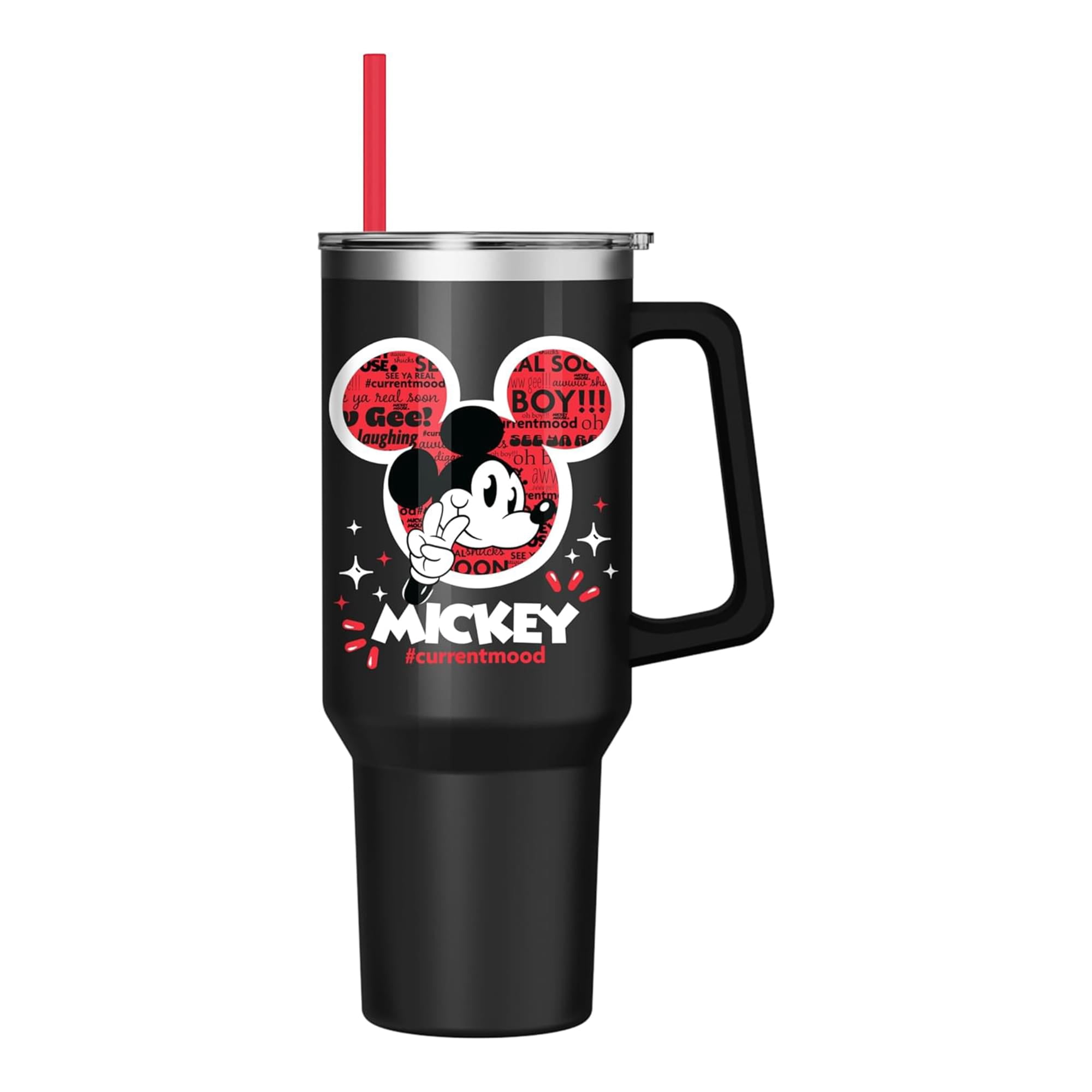 Disney Mickey Mouse "Current Mood" Stainless Steel Tumbler | Holds 40 ...