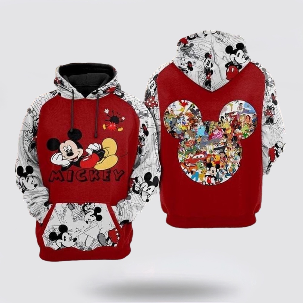 Disney Mickey Mouse Cute Lover 3D Hoodie - Walmart.com
