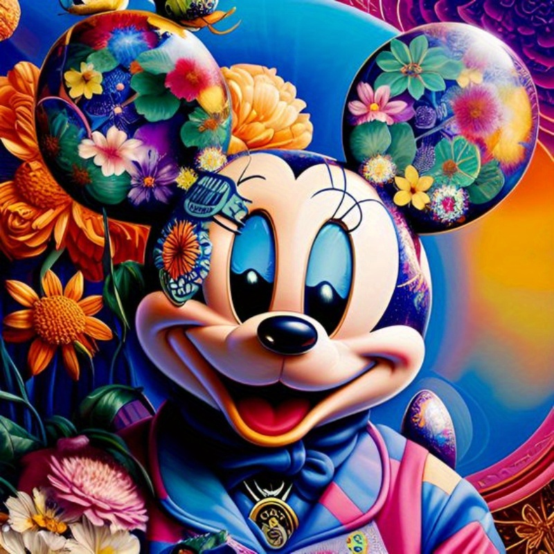 Disney Mickey Mouse DIY 5D Diamond Digital Painting Kit Crystal ...