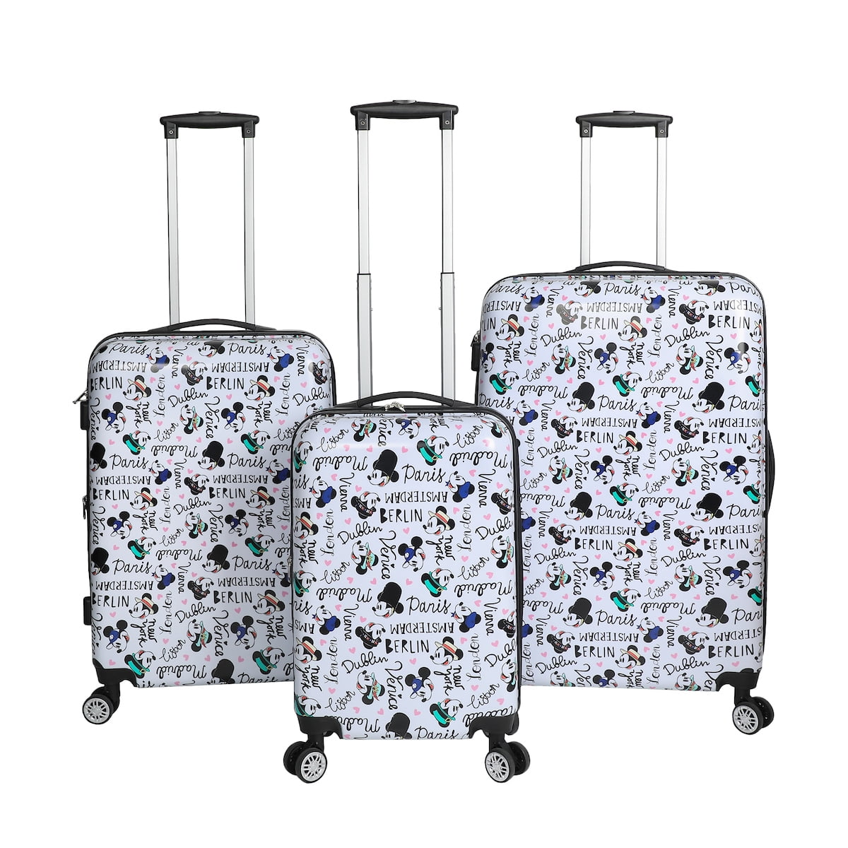 Disney Mickey Mouse Destination AOP 3-Piece Luggage Set - Walmart.com