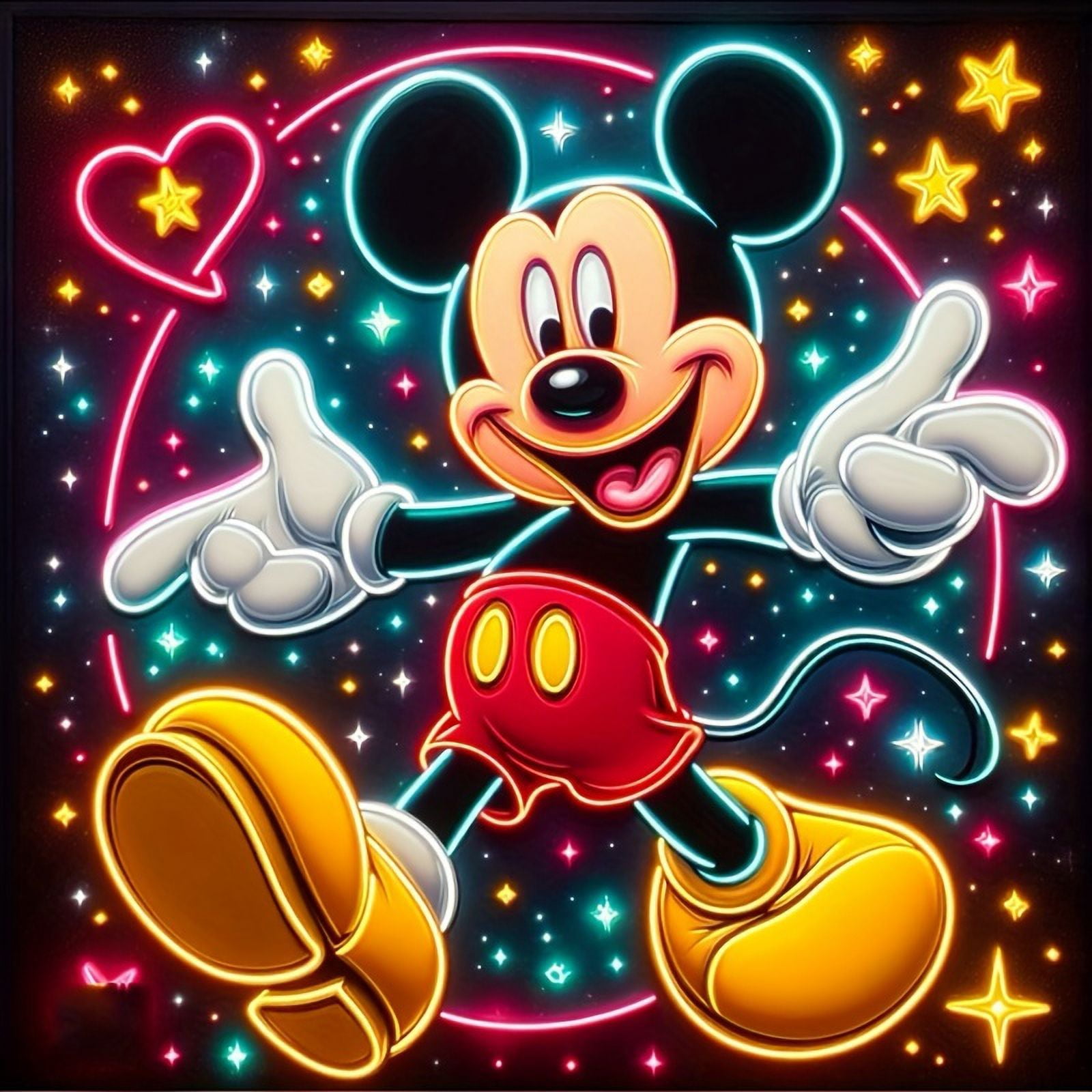 Disney Mickey Mouse Diamond Painting Kit, cartoon theme DIY round ...