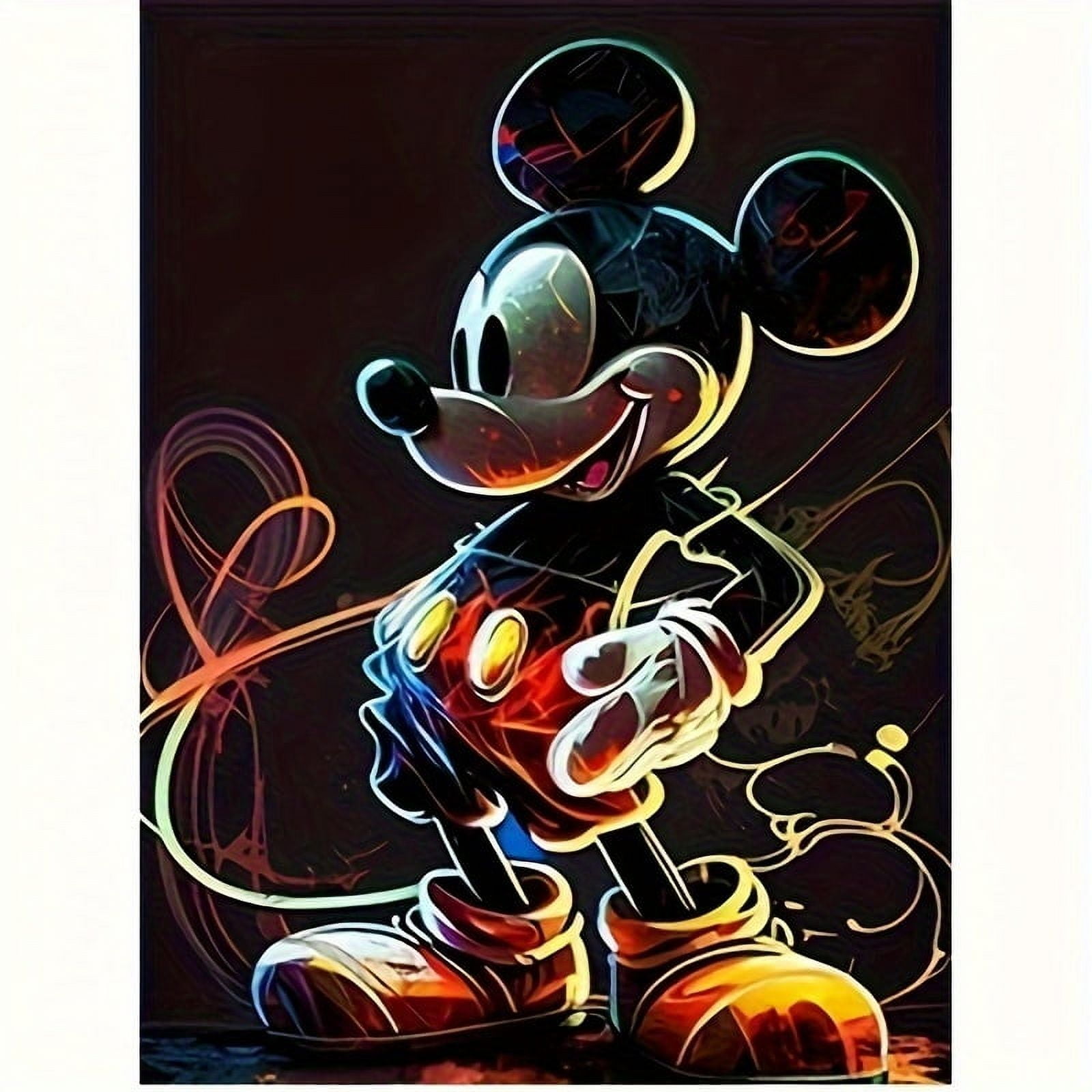 Disney Mickey Mouse Diamond Painting Set - Full Round Diamond, Diy 5D ...