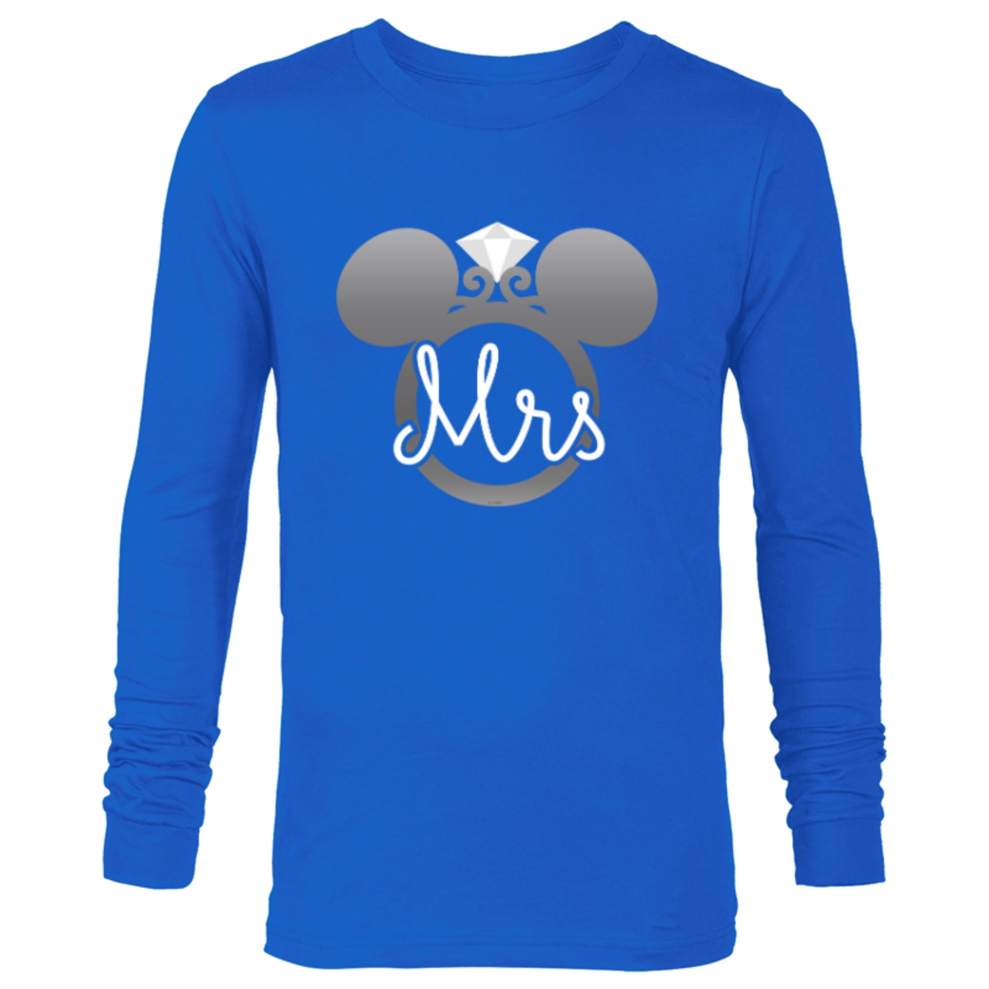 Disney Mickey Mouse Diamond Wedding Ring Bride Wife Mrs - Long Sleeve T ...