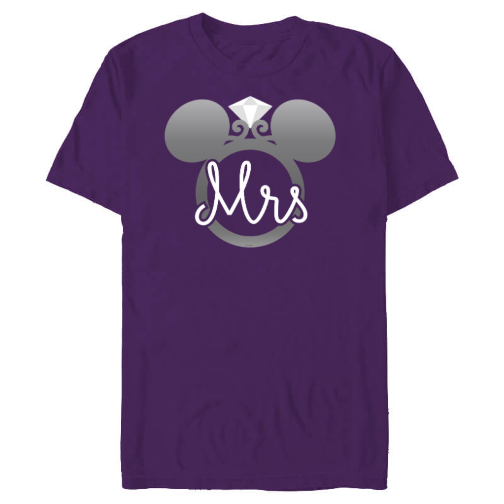Disney Mickey Mouse Diamond Wedding Ring Bride Wife Mrs - Short Sleeve ...