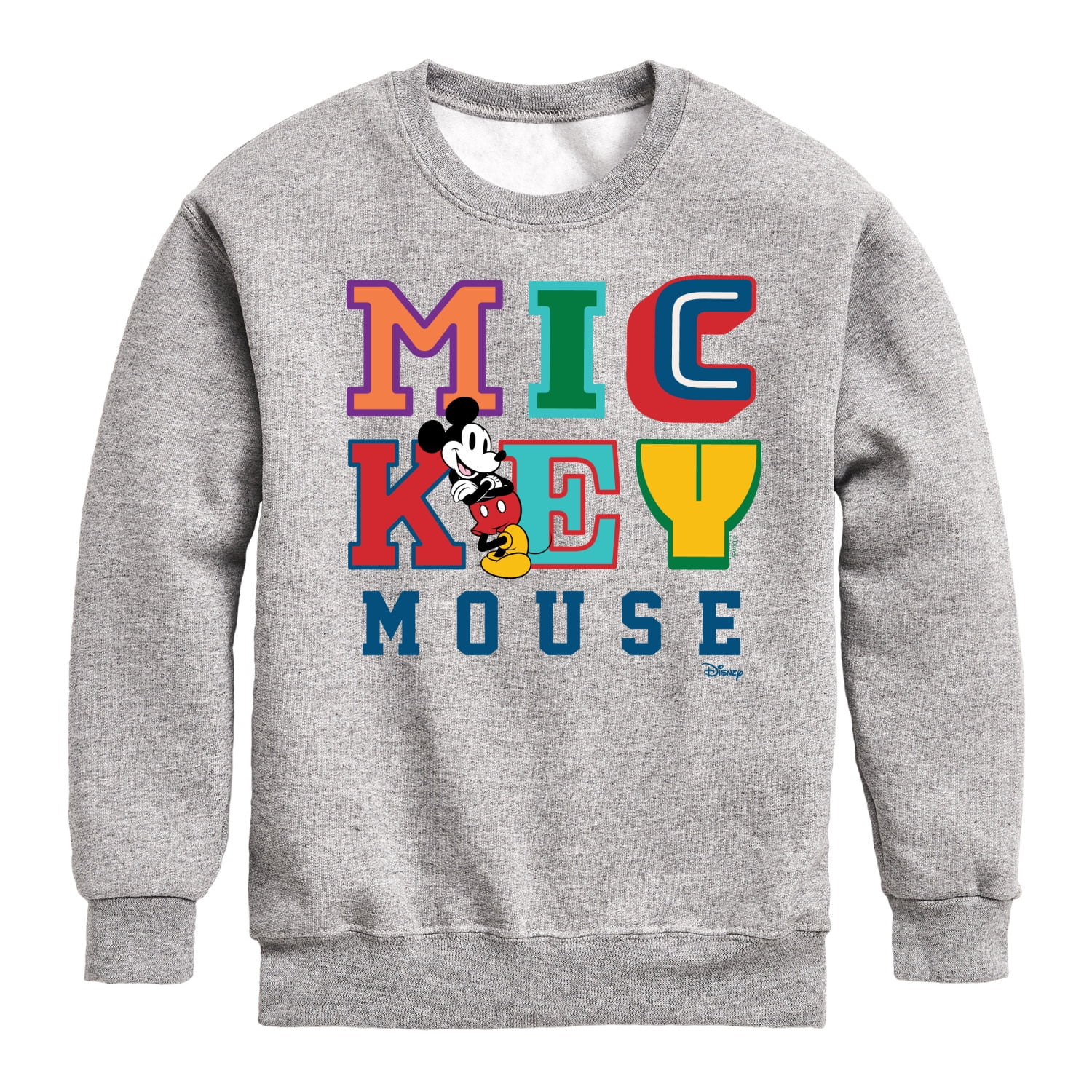 Disney - Mickey Mouse Different Letters - Youth Crewneck Fleece ...