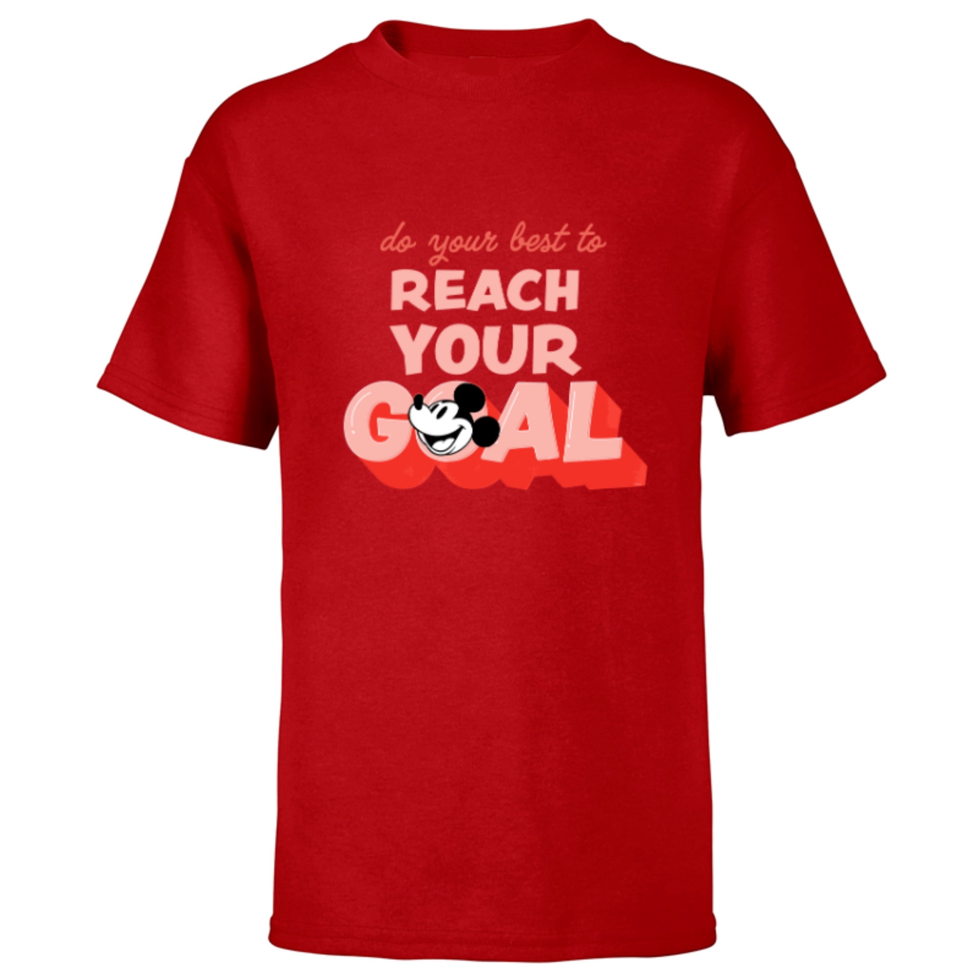 Disney Mickey Mouse Do Your Best to Reach Your Goals - Short Sleeve T ...