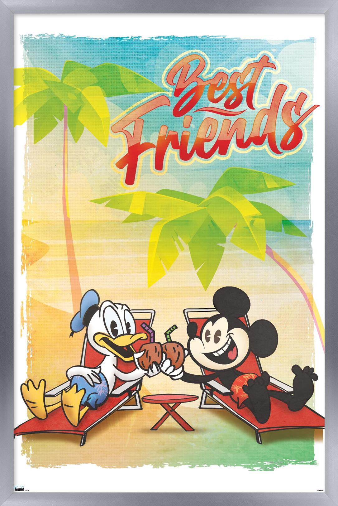 Disney Mickey Mouse & Donald - Best Friends Wall Poster, 22.375" x 34 ...