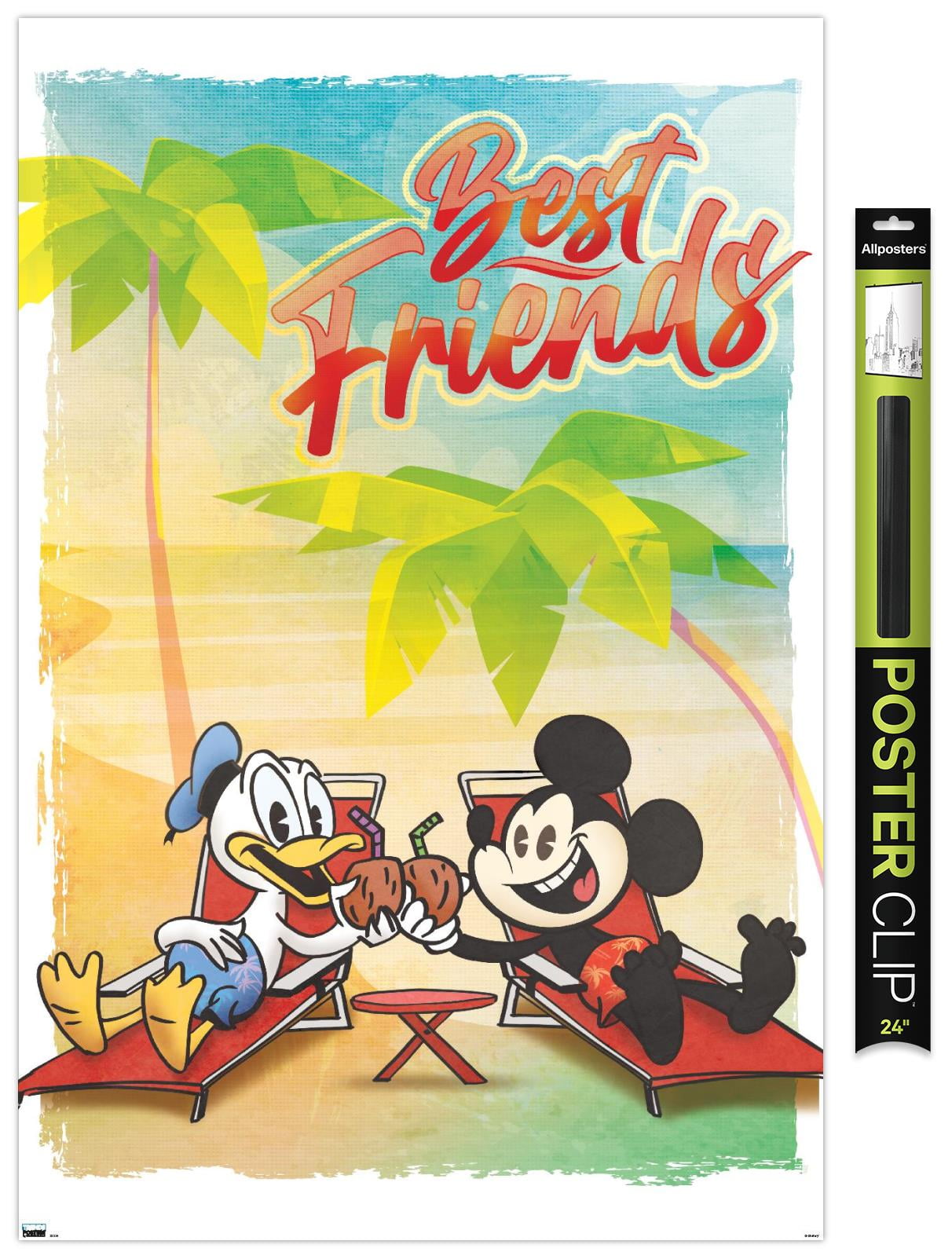 Disney Mickey Mouse & Donald - Best Friends Wall Poster, 22.375" x 34 ...