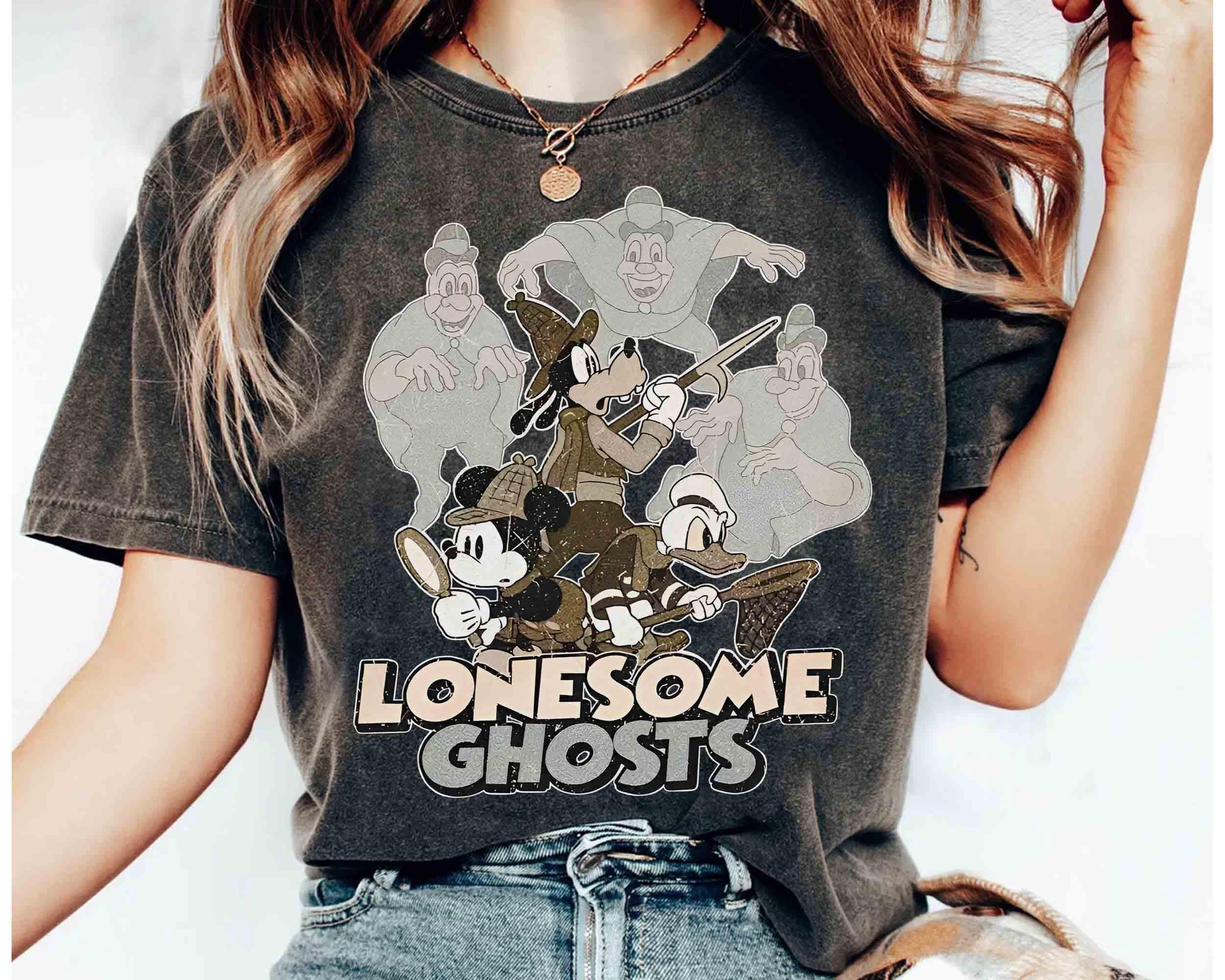 Disney Mickey Mouse Donald Goofy Lonesome Ghosts Halloween Shirt ...