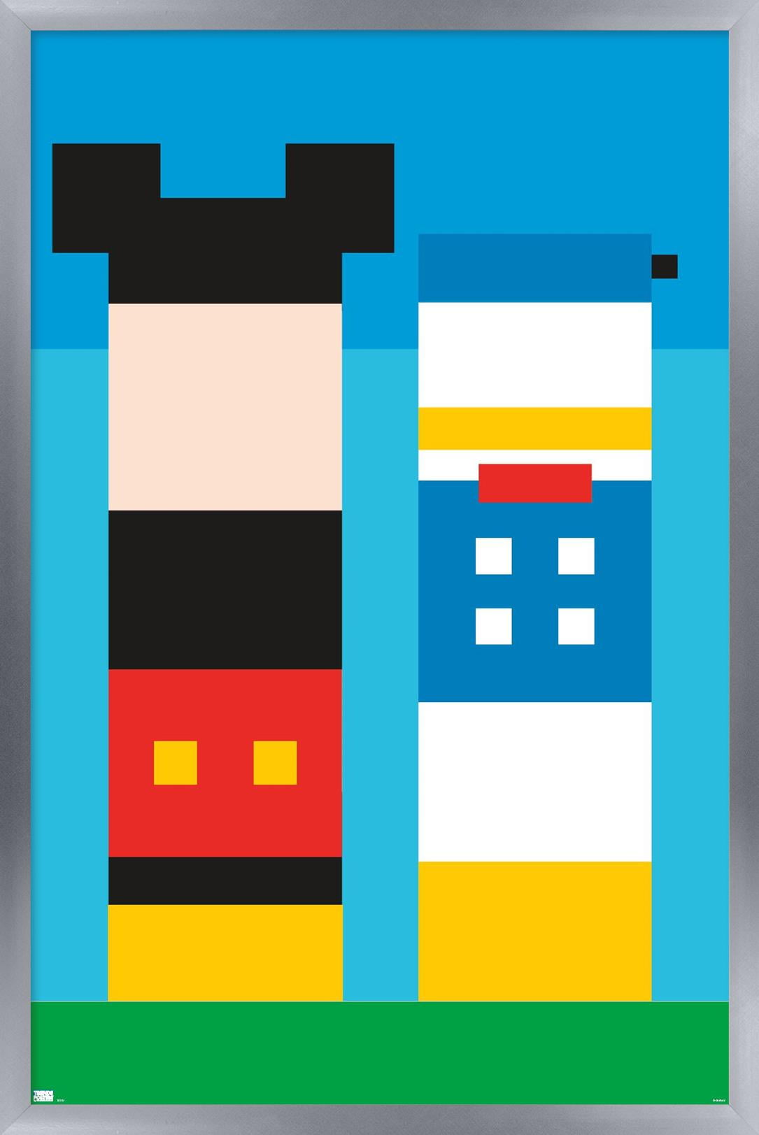 Disney Mickey Mouse & Donald - Pixels Wall Poster, 14.725" x 22.375 ...