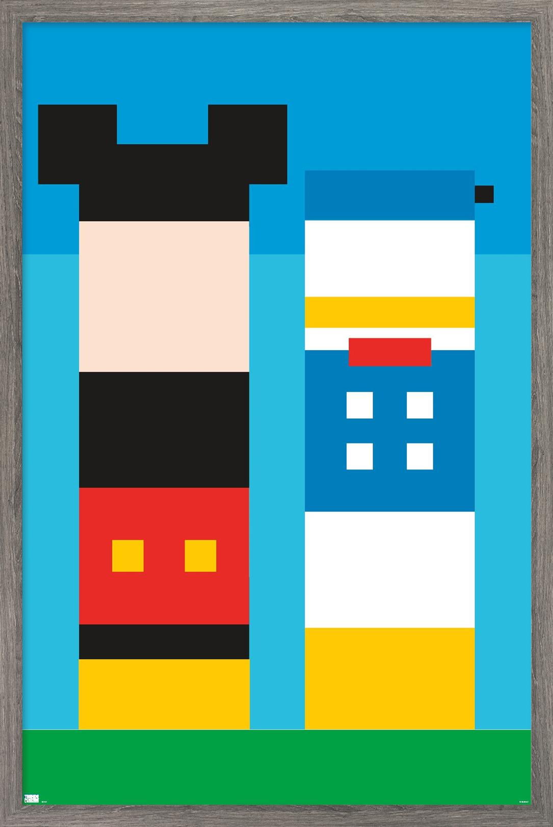 Disney Mickey Mouse & Donald - Pixels Wall Poster, 14.725" x 22.375 ...