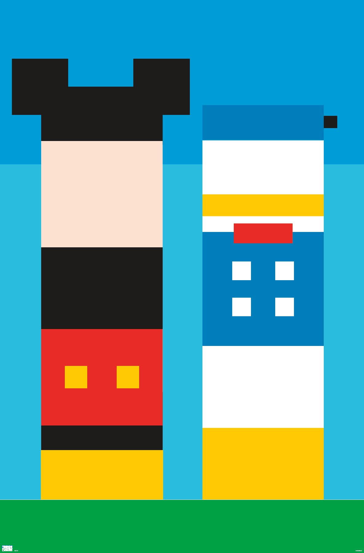 Disney Mickey Mouse & Donald - Pixels Wall Poster, 14.725" x 22.375 ...