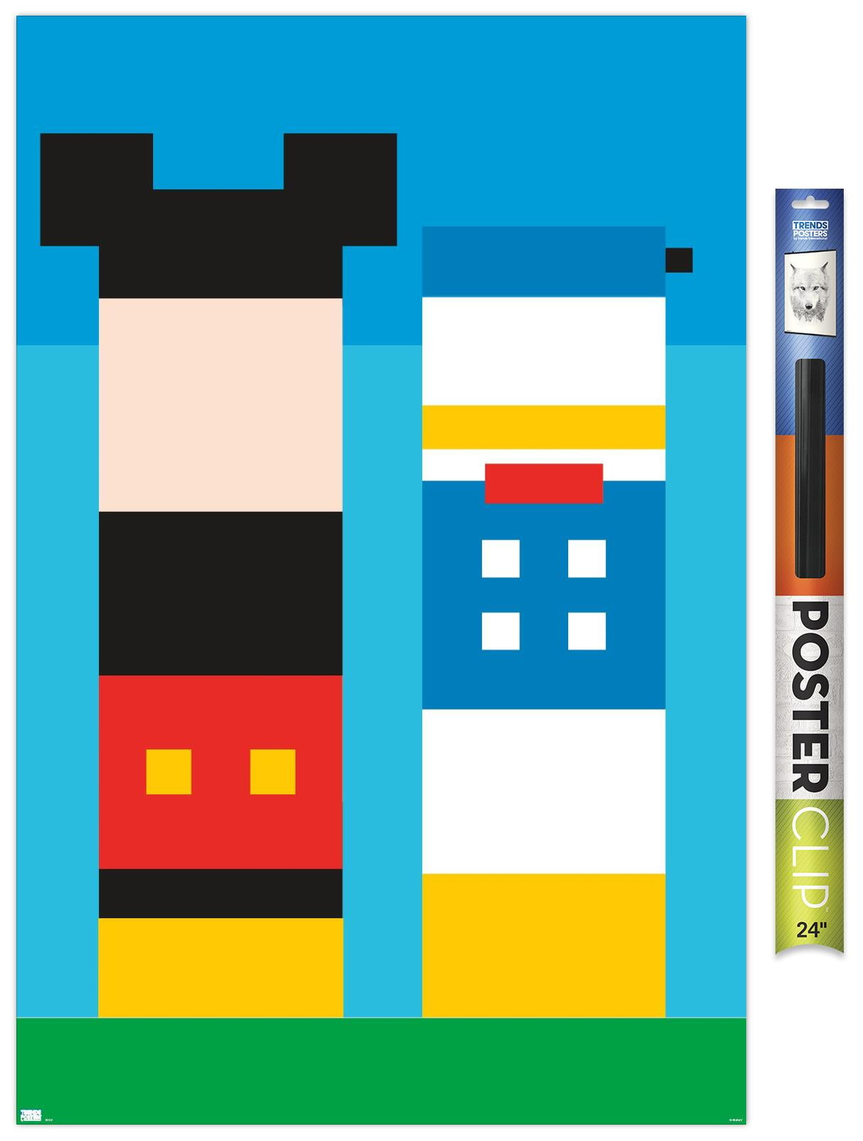 Disney Mickey Mouse & Donald - Pixels Wall Poster, 22.375" x 34 ...