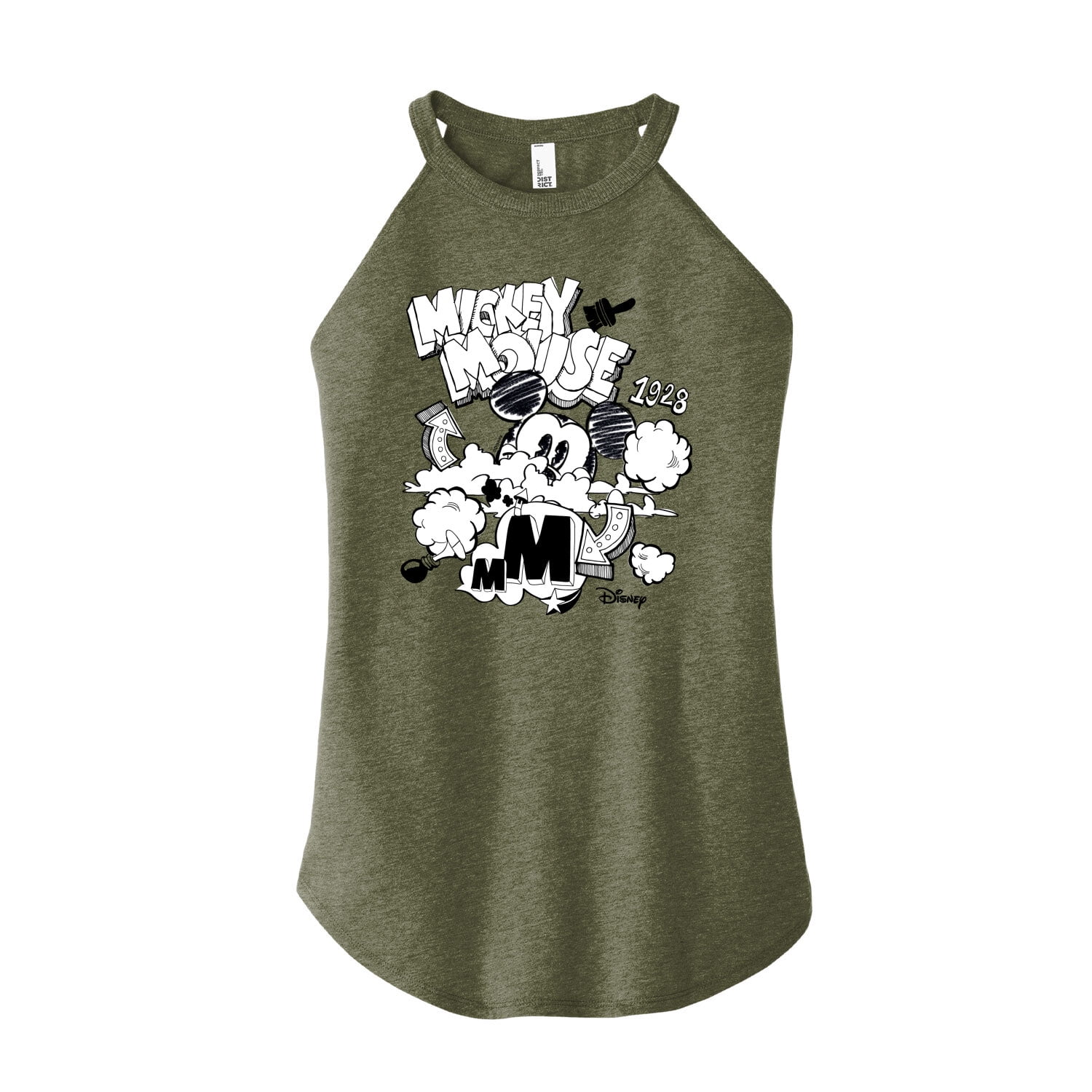 Disney - Mickey Mouse - Doodles & Clouds Sketch - Juniors High Neck ...