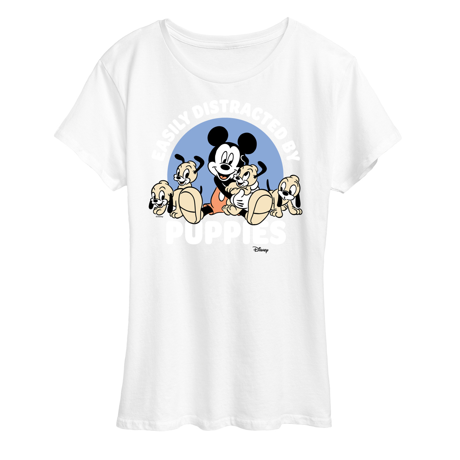Disney - Mickey Mouse - Easily Distracted By Puppies - Women's Short ...