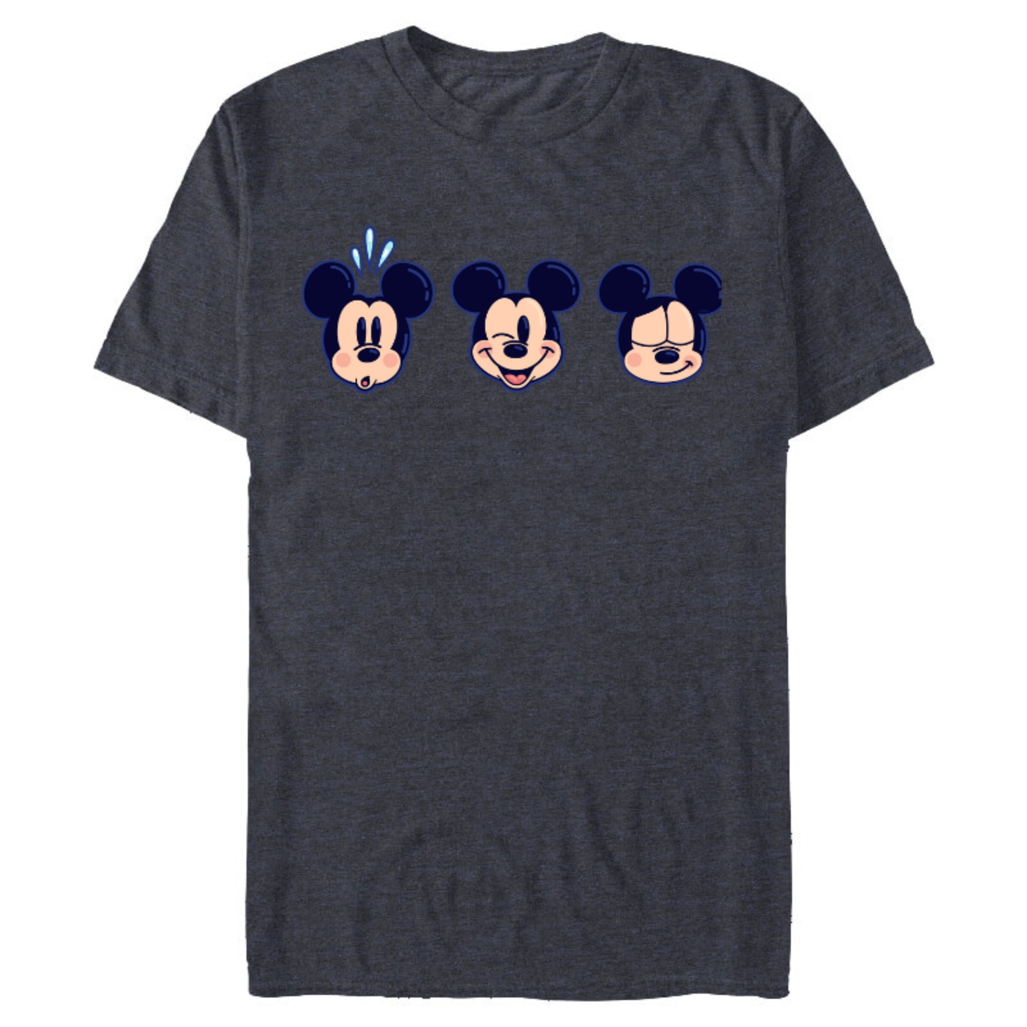Disney Mickey Mouse Emoticon Expressions - Short Sleeve Blended T-Shirt ...