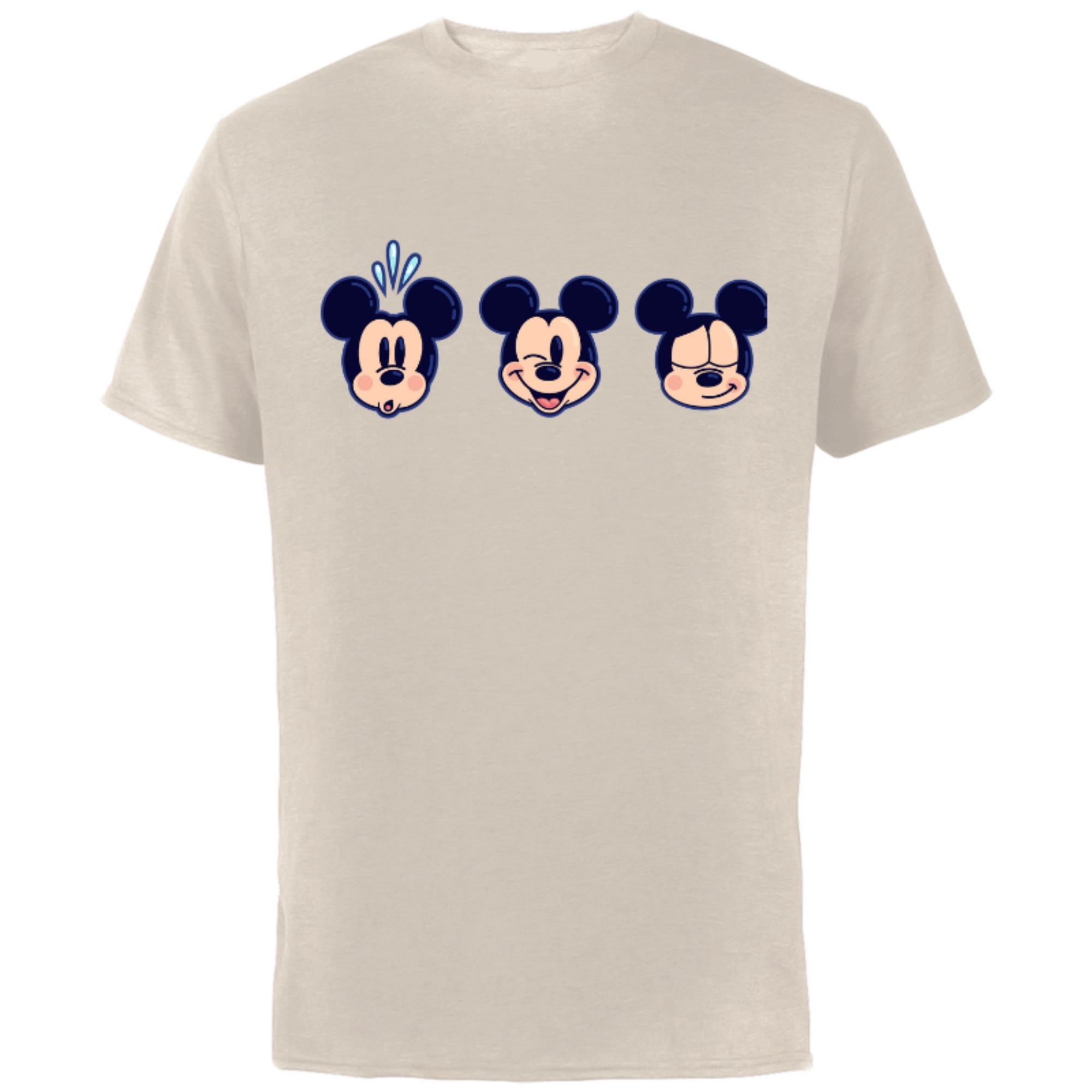 Disney Mickey Mouse Emoticon Expressions - Short Sleeve Cotton T-Shirt ...
