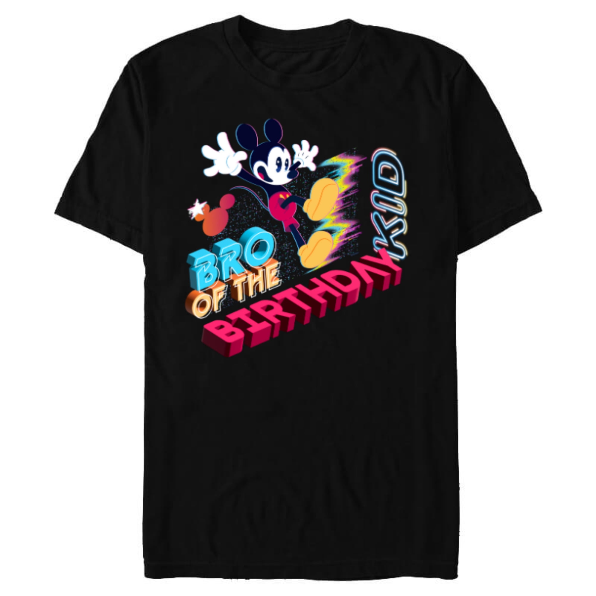 Disney Mickey Mouse Family Star Bro of the Birthday Kid - Short Sleeve Blended T-Shirt for ...