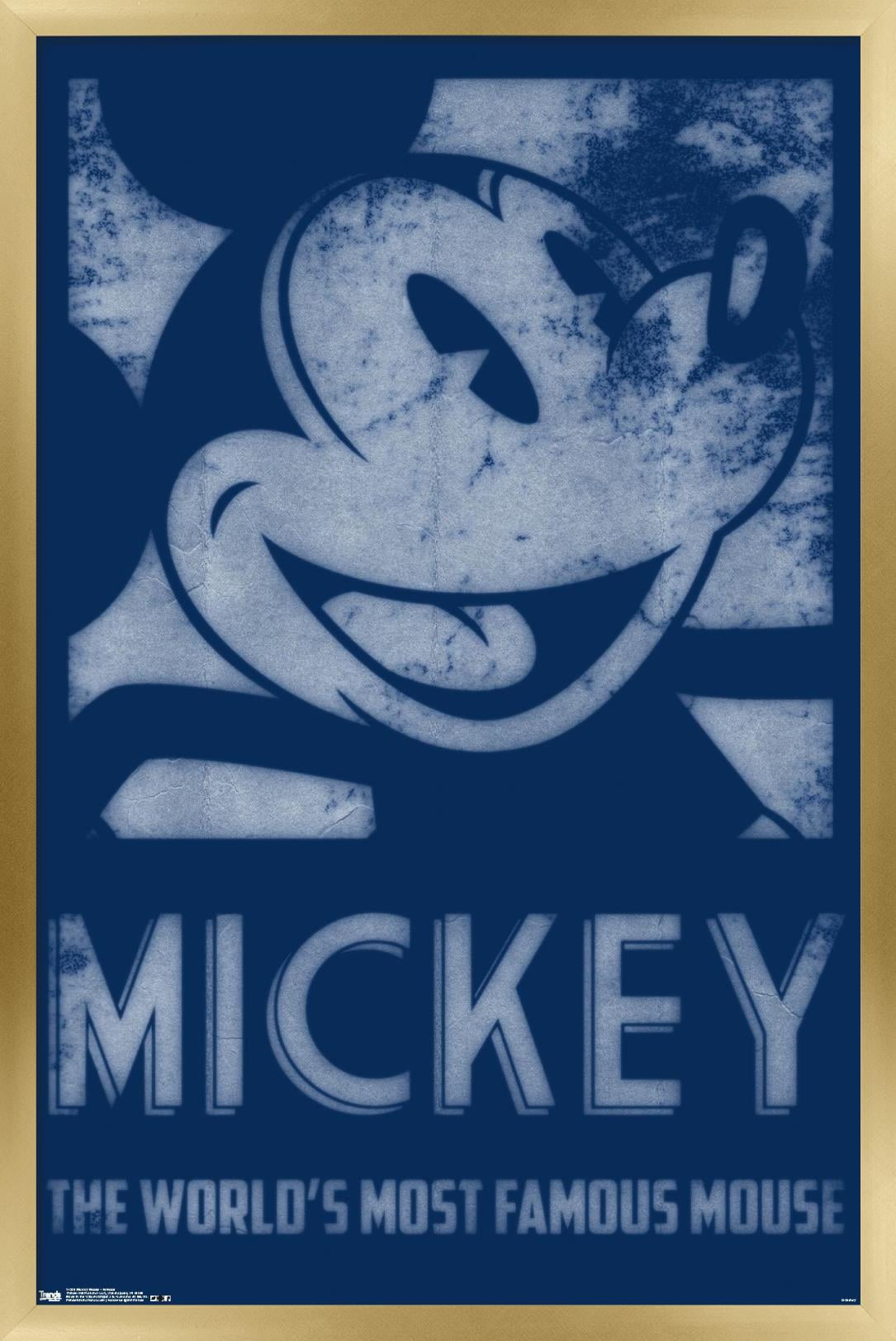 Disney Mickey Mouse - Famous Wall Poster, 22.375" x 34", Framed ...