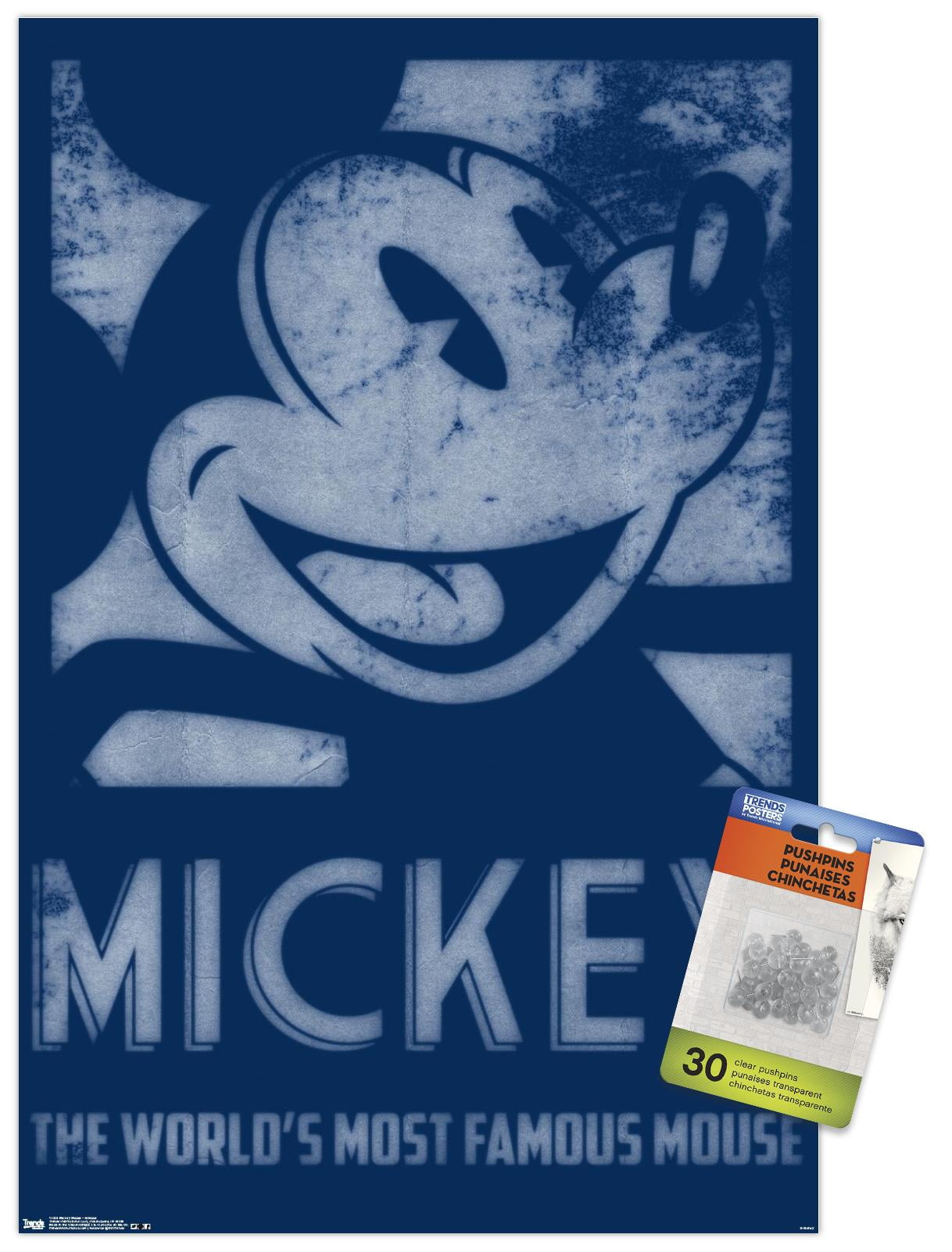 Disney Mickey Mouse - Famous Wall Poster with Push Pins, 14.725" x 22. ...