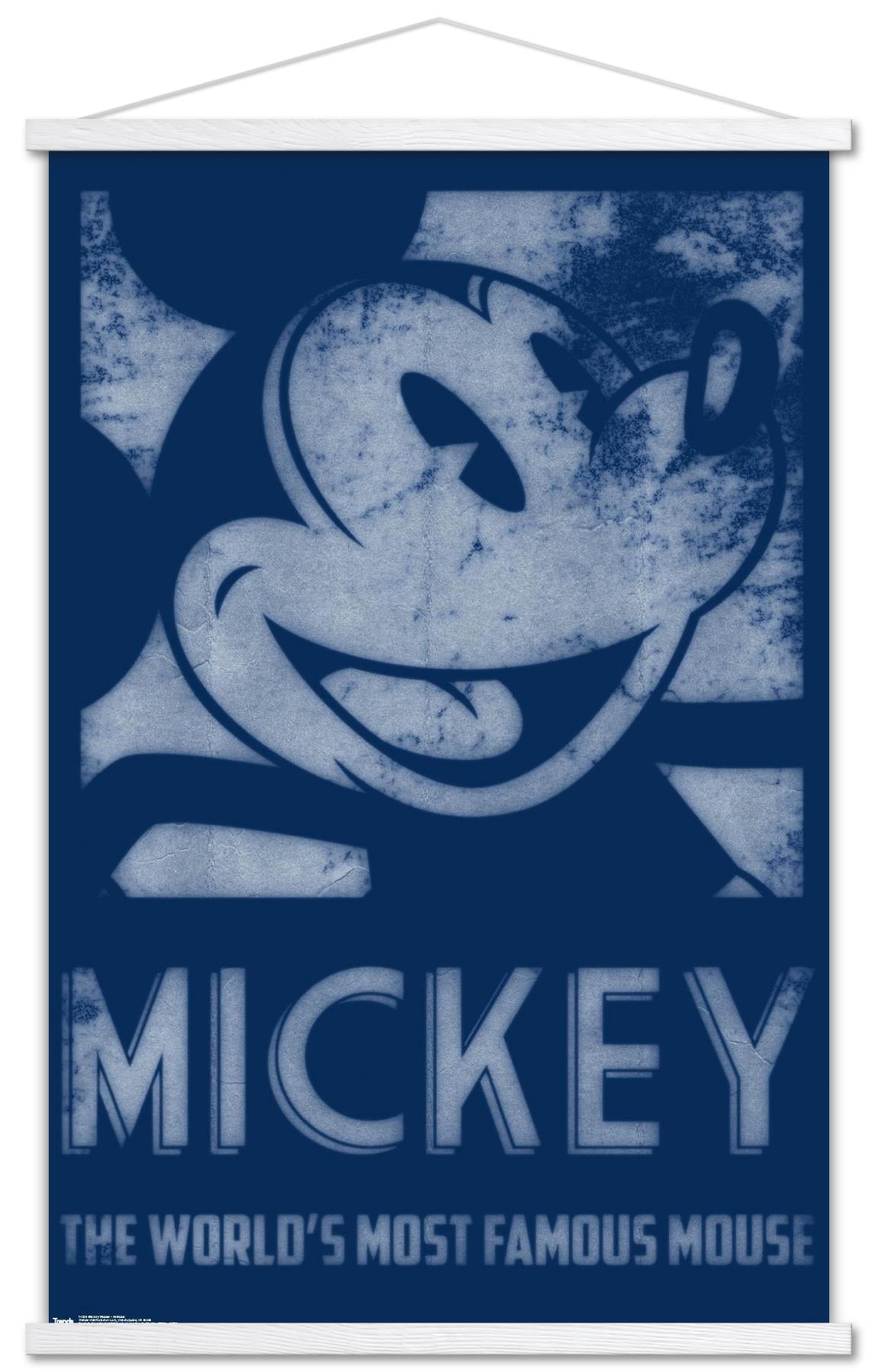 Disney Mickey Mouse - Famous Wall Poster with Wooden Magnetic Frame, 22 ...