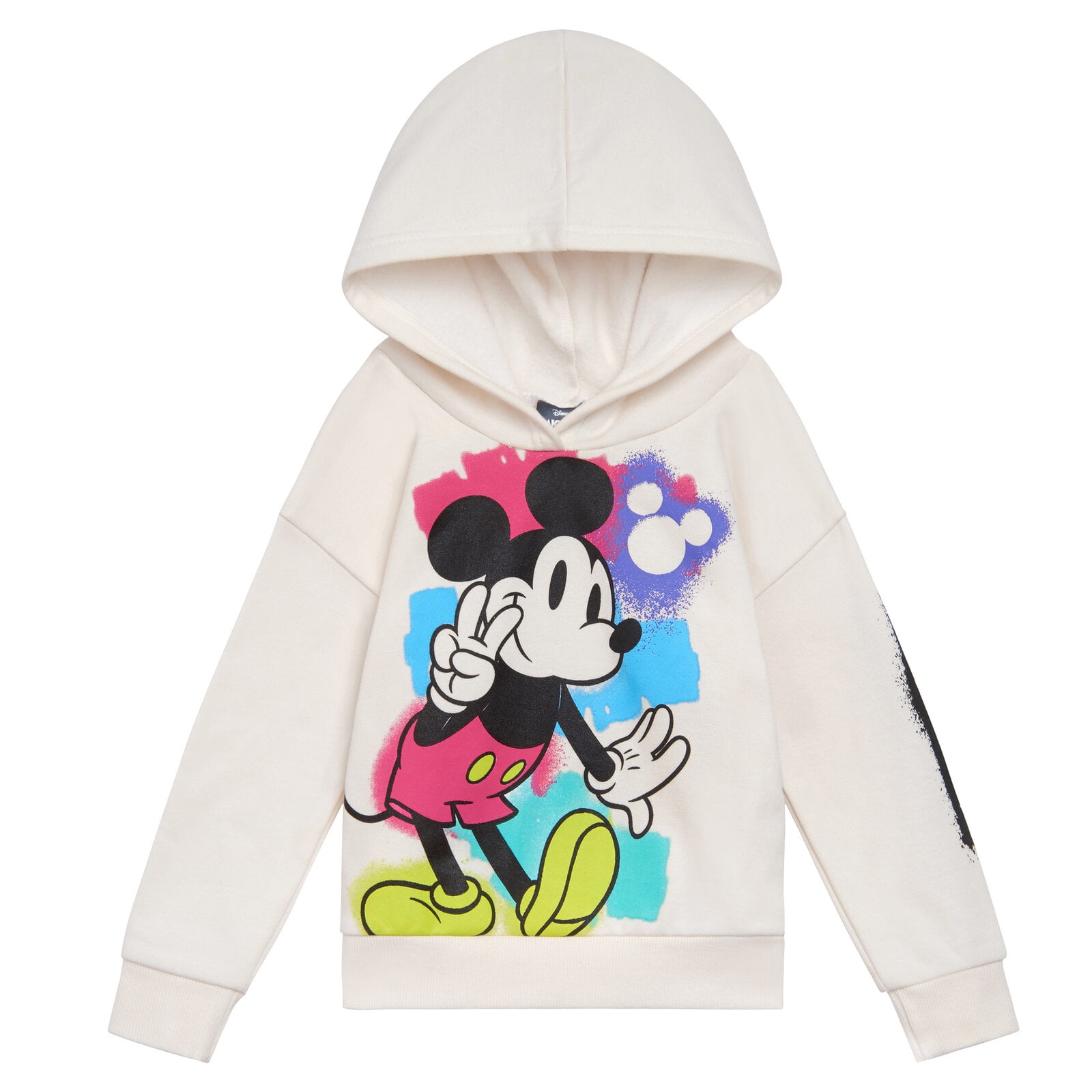 Disney Mickey Mouse Fleece Pullover Hoodie Graffiti Toddler to Big Kid ...