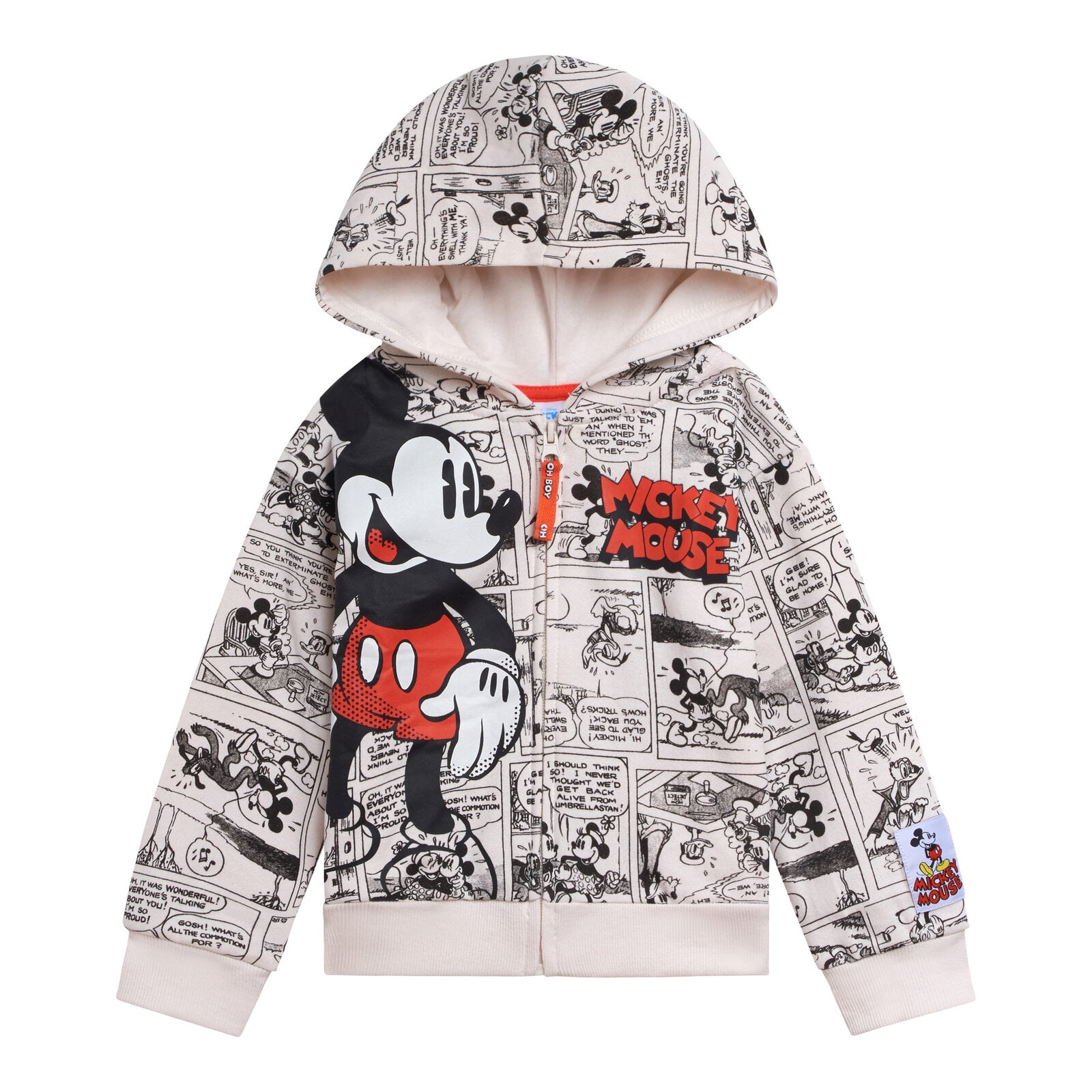 Disney Mickey Mouse Fleece Zip Up Hoodie Toddler to Big Kid - Walmart.com