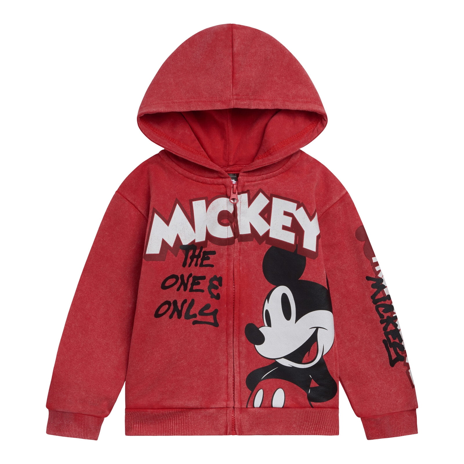 Disney Mickey Mouse Fleece Zip Up Hoodie Toddler to Big Kid - Walmart.com
