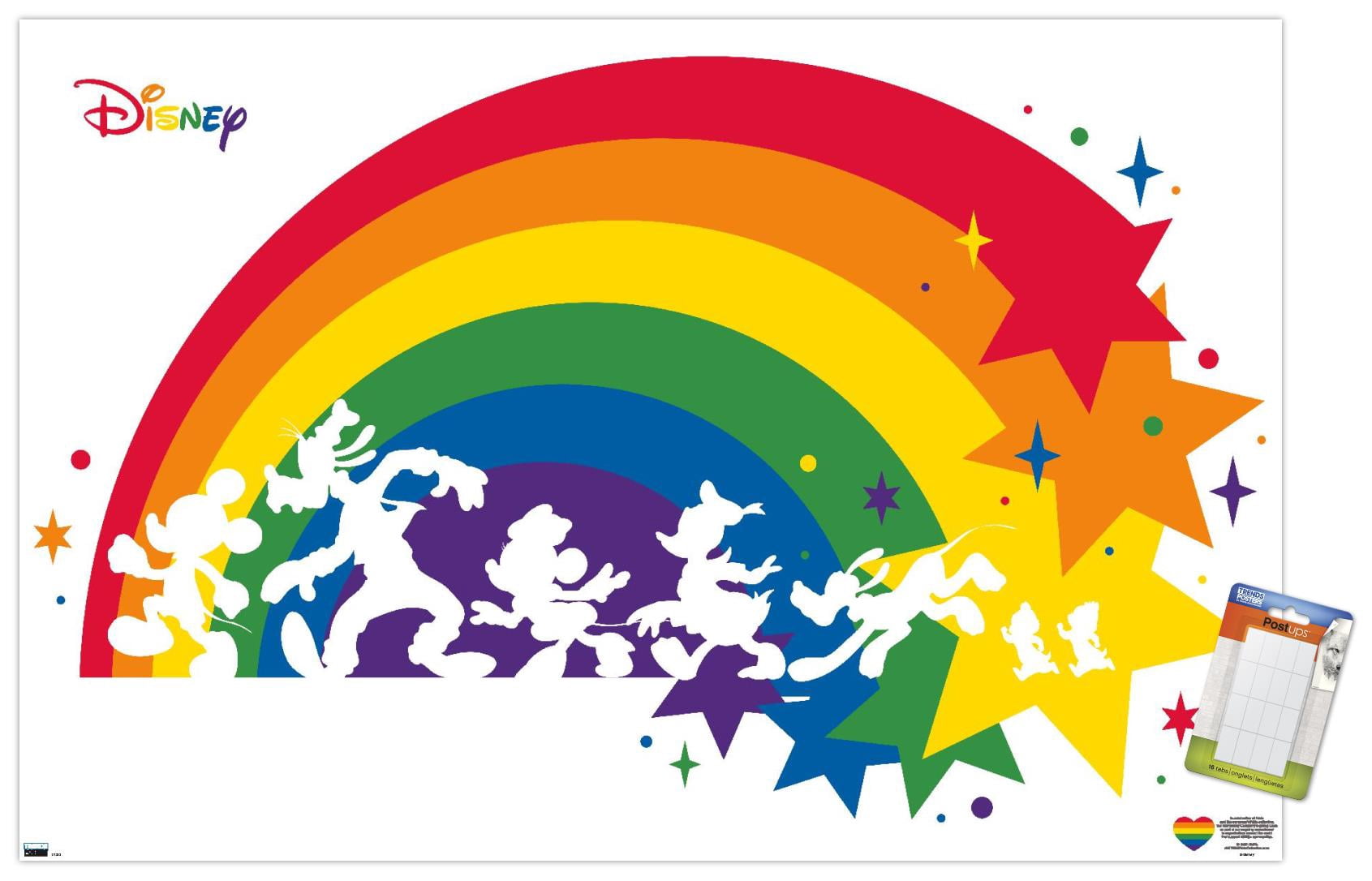Disney Mickey Mouse & Friends - Rainbow Wall Poster, 14.725" x 22.375 ...