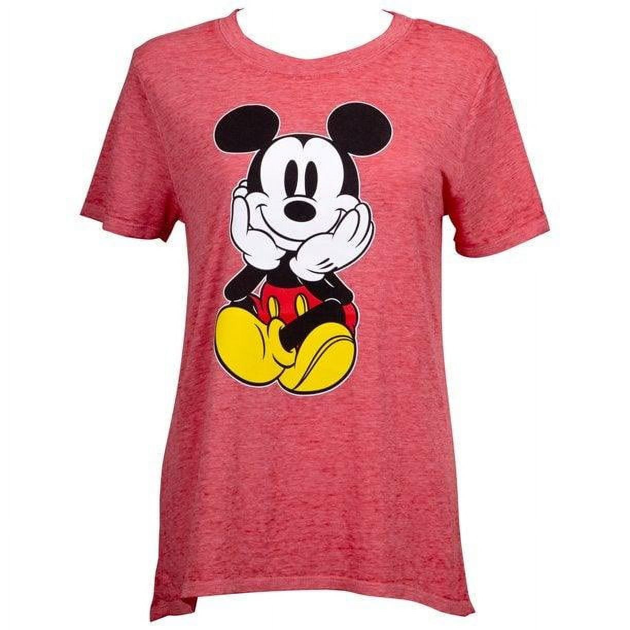 Disney Mickey Front and Back Junior Tee, Red - Walmart.com