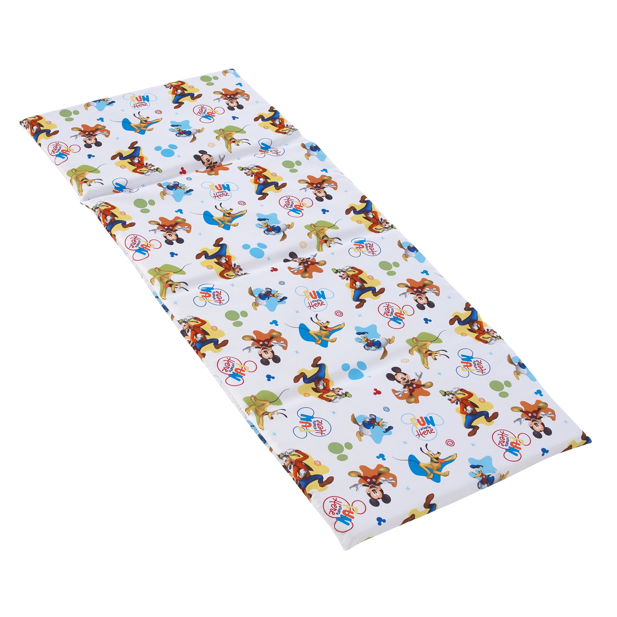 Disney Mickey Mouse Fun Starts Here Preschool Nap Pad Sheet - Walmart.com