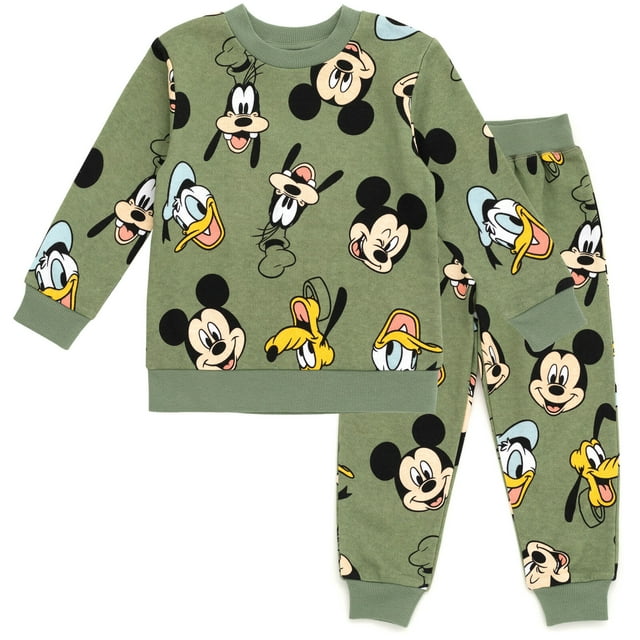 Disney Mickey Mouse Goofy Donald Duck Big Boys Fleece Sweatshirt and ...