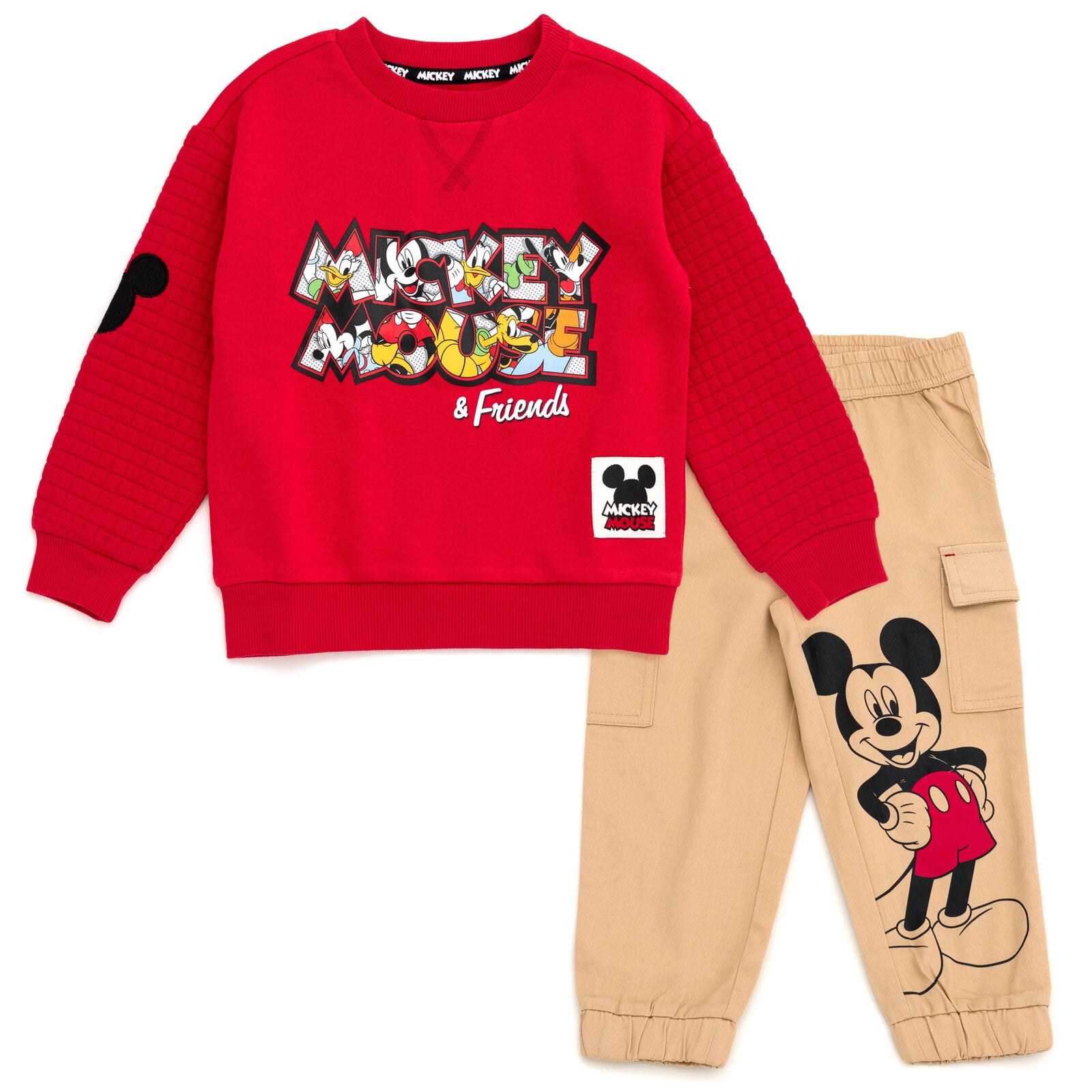 Disney Mickey Mouse Goofy Donald Duck Fleece Sweatshirt and Twill ...