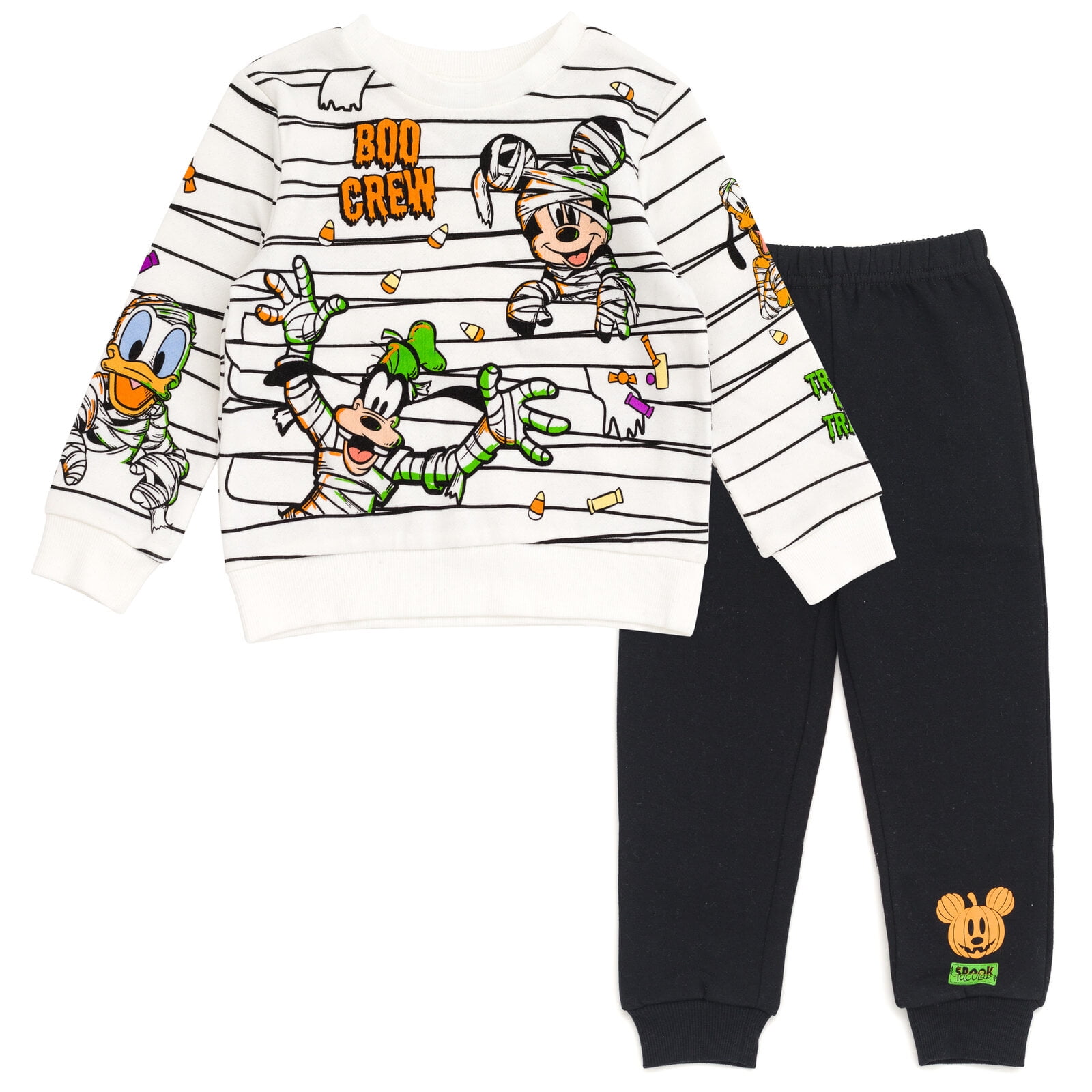 Disney Mickey Mouse Goofy Donald Duck Halloween Fleece Sweatshirt and ...