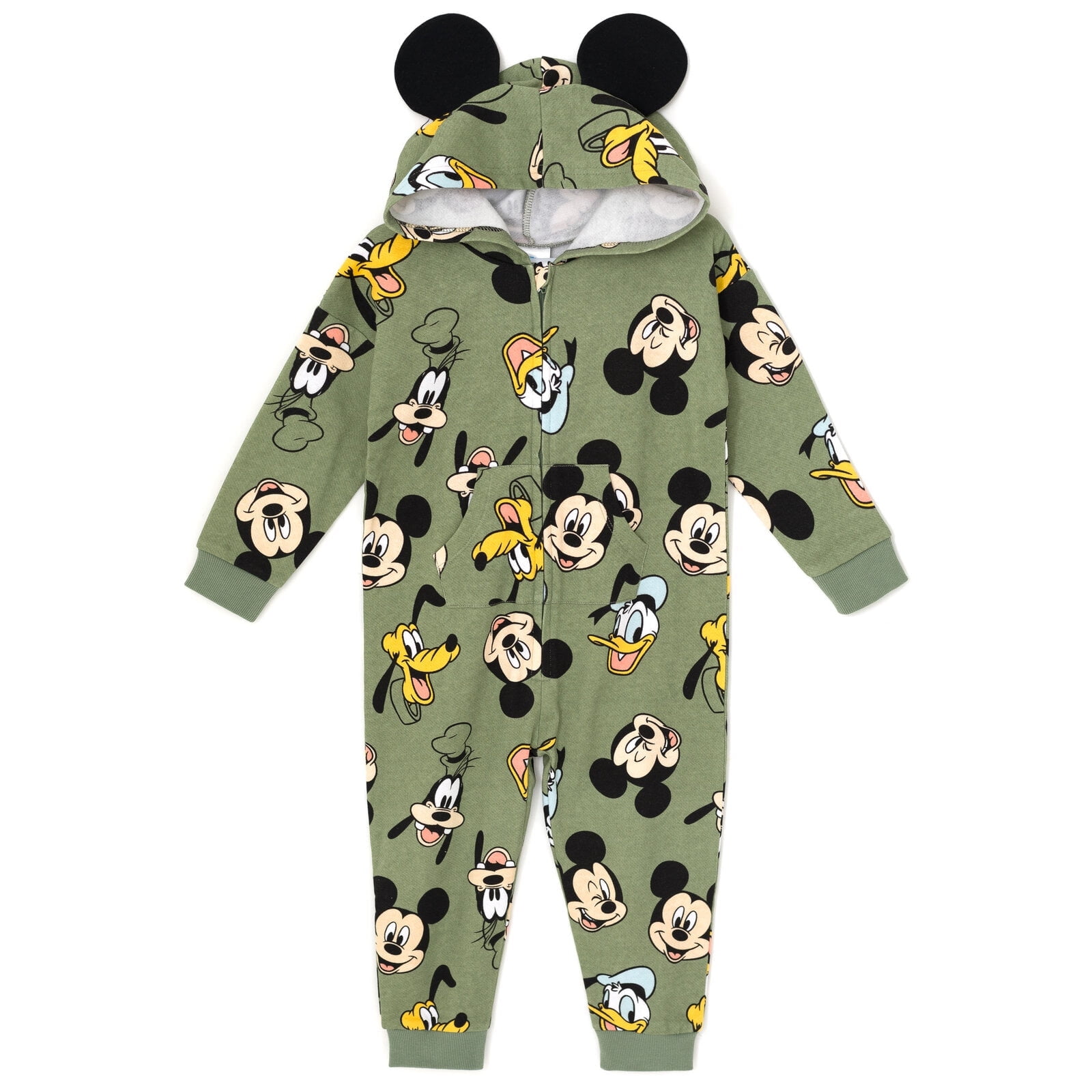 Disney Mickey Mouse Goofy Donald Duck Infant Fleece Coverall Green 18 ...