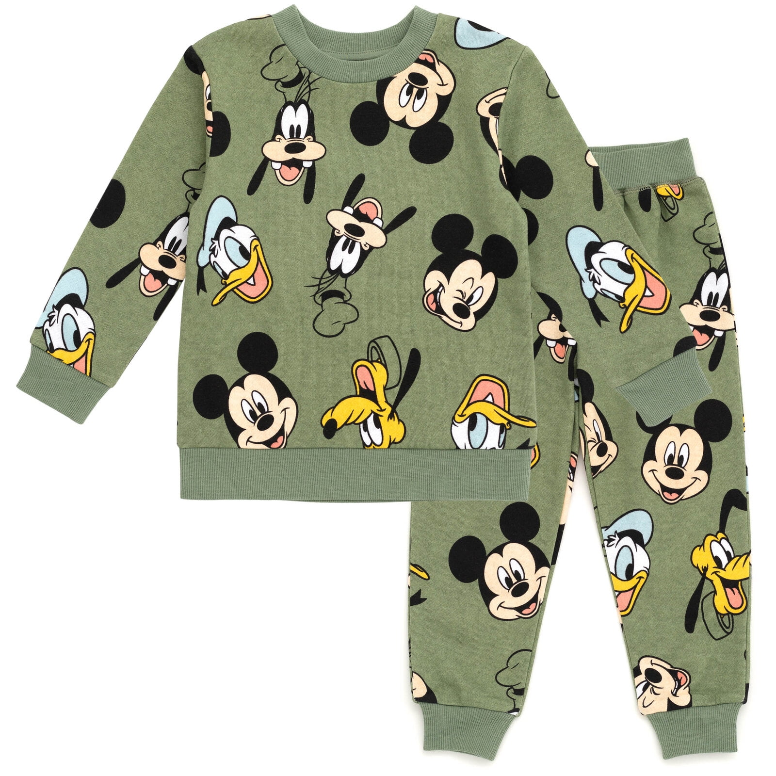 Disney Mickey Mouse Goofy Donald Duck Little Boys Fleece Sweatshirt and ...